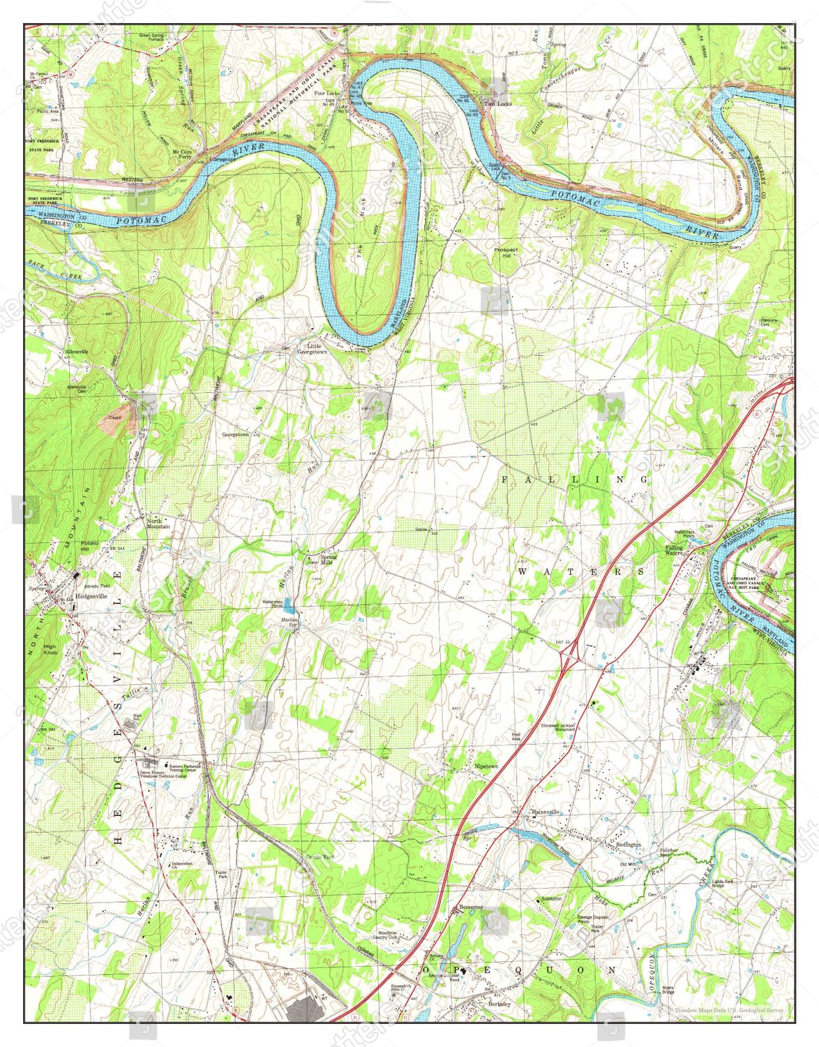 Usa Timeless Maps Hedgesville West Virginia Editorial Stock Photo ...