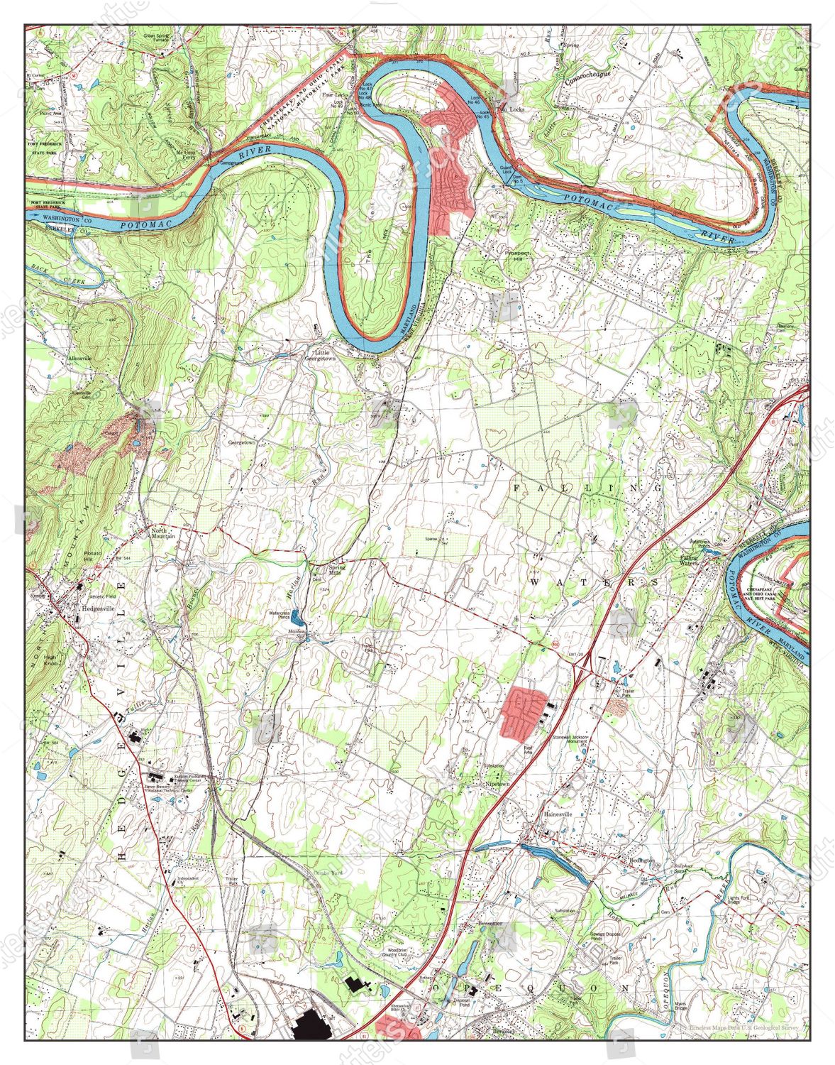 Usa Timeless Maps Hedgesville West Virginia Editorial Stock Photo ...
