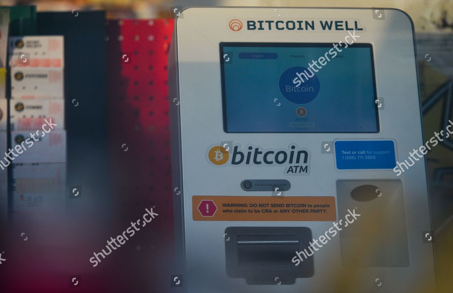 Bitcoin Atm Seen Trough Shop Window Editorial Stock Photo - Stock Image ...