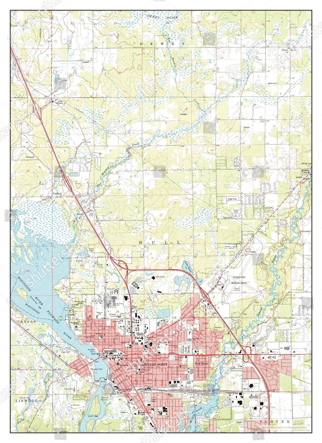 Usa Timeless Maps Stevens Point Wisconsin Editorial Stock Photo - Stock ...