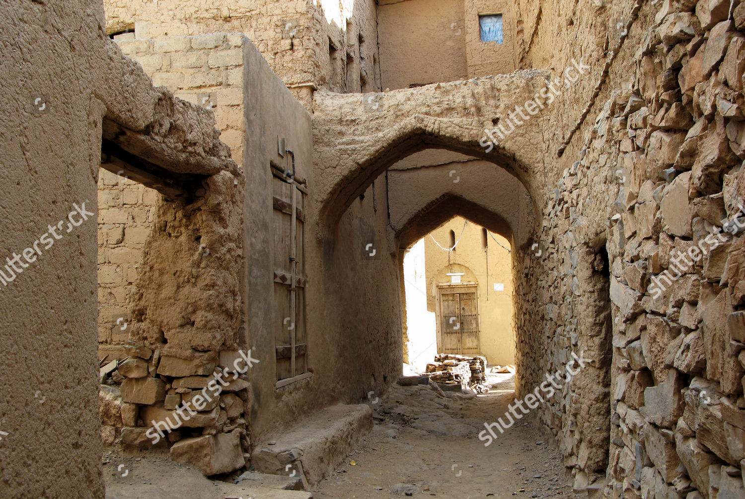 Al Hamra Village Houses Made Stone Editorial Stock Photo - Stock Image ...