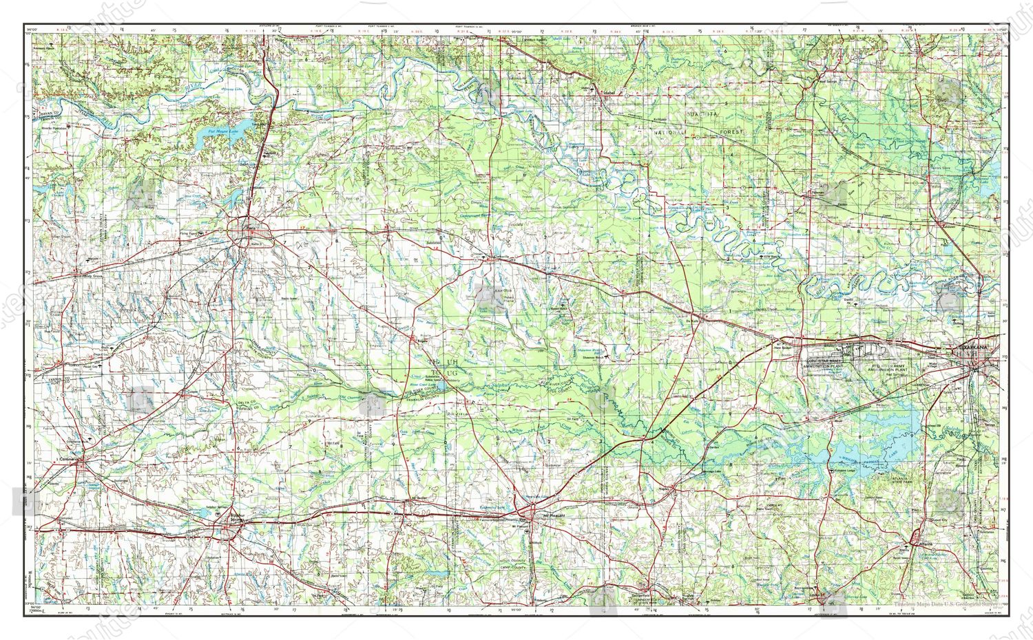 Usa Timeless Maps Texarkana Texas Map Editorial Stock Photo - Stock ...