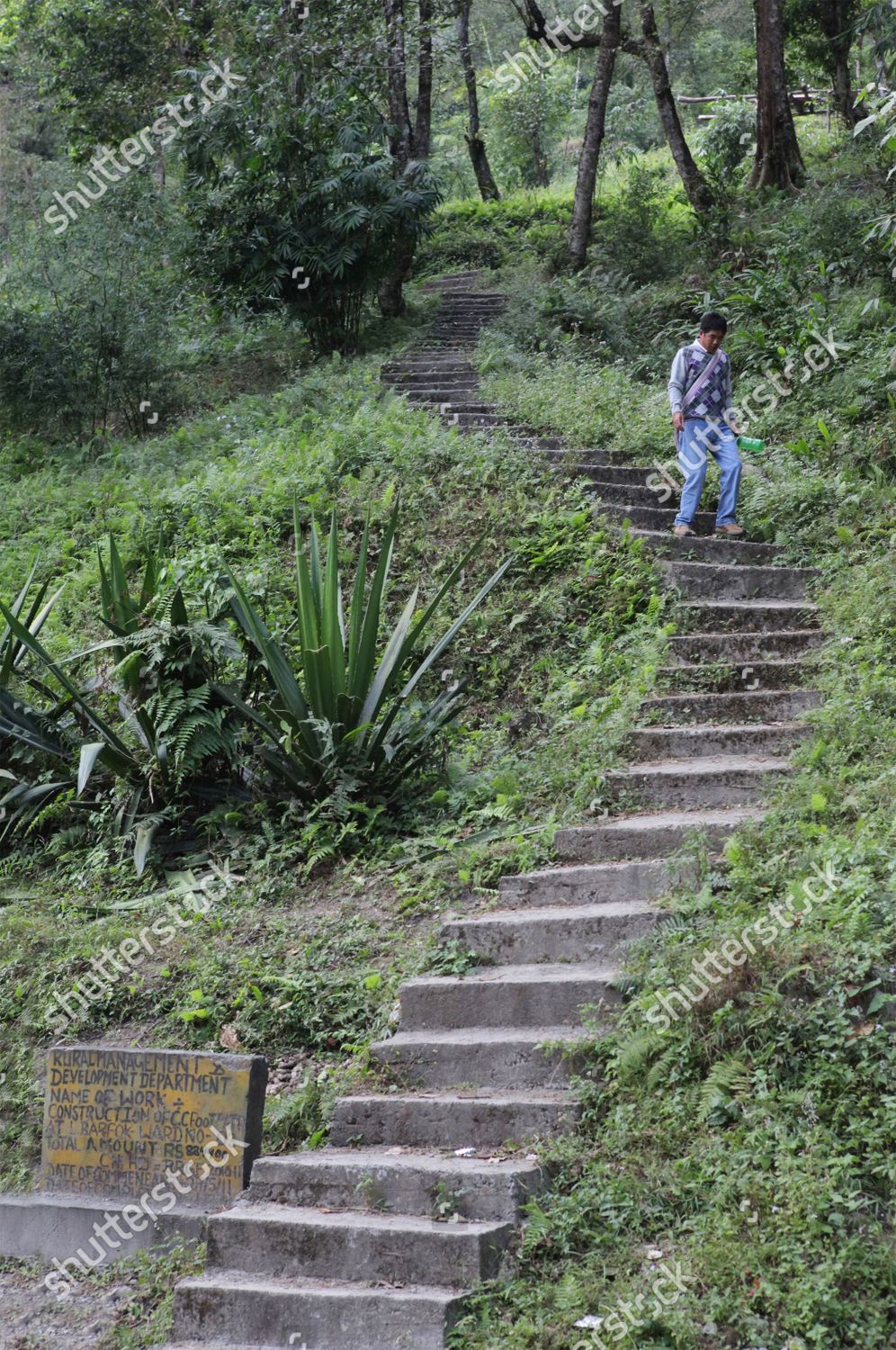 Lepcha Man Travels Along Stairway Cutting Editorial Stock Photo - Stock ...