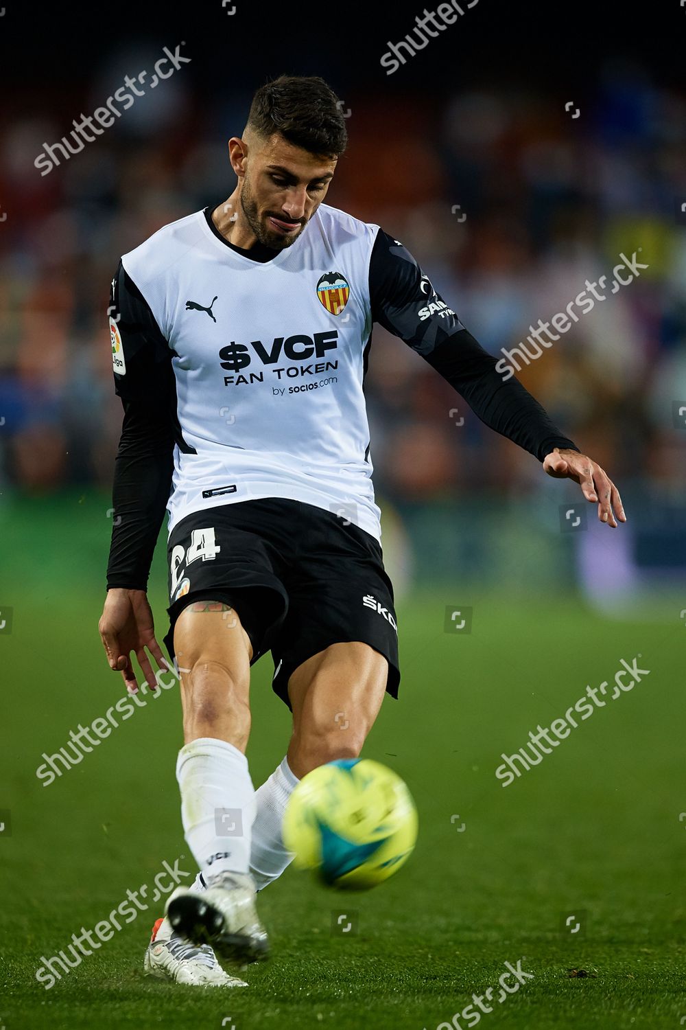 Cristiano Piccini Valencia Cf Action During Editorial Stock Photo ...