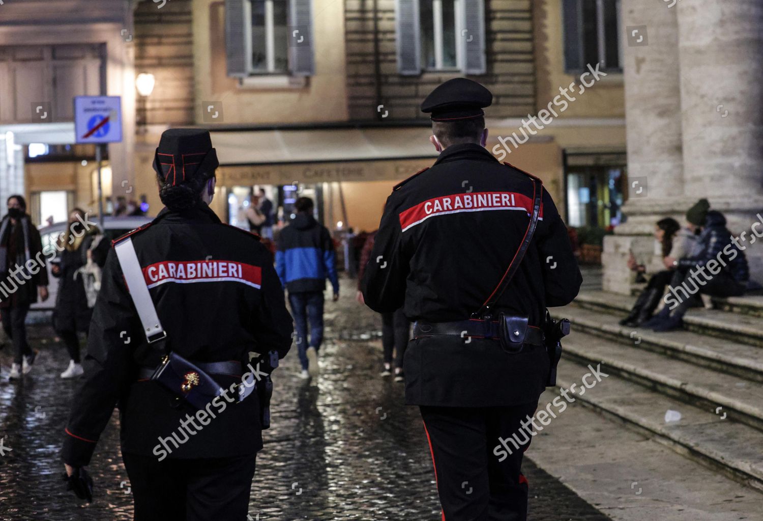Italian Carabinieri Officers Perform Checks During Editorial Stock ...