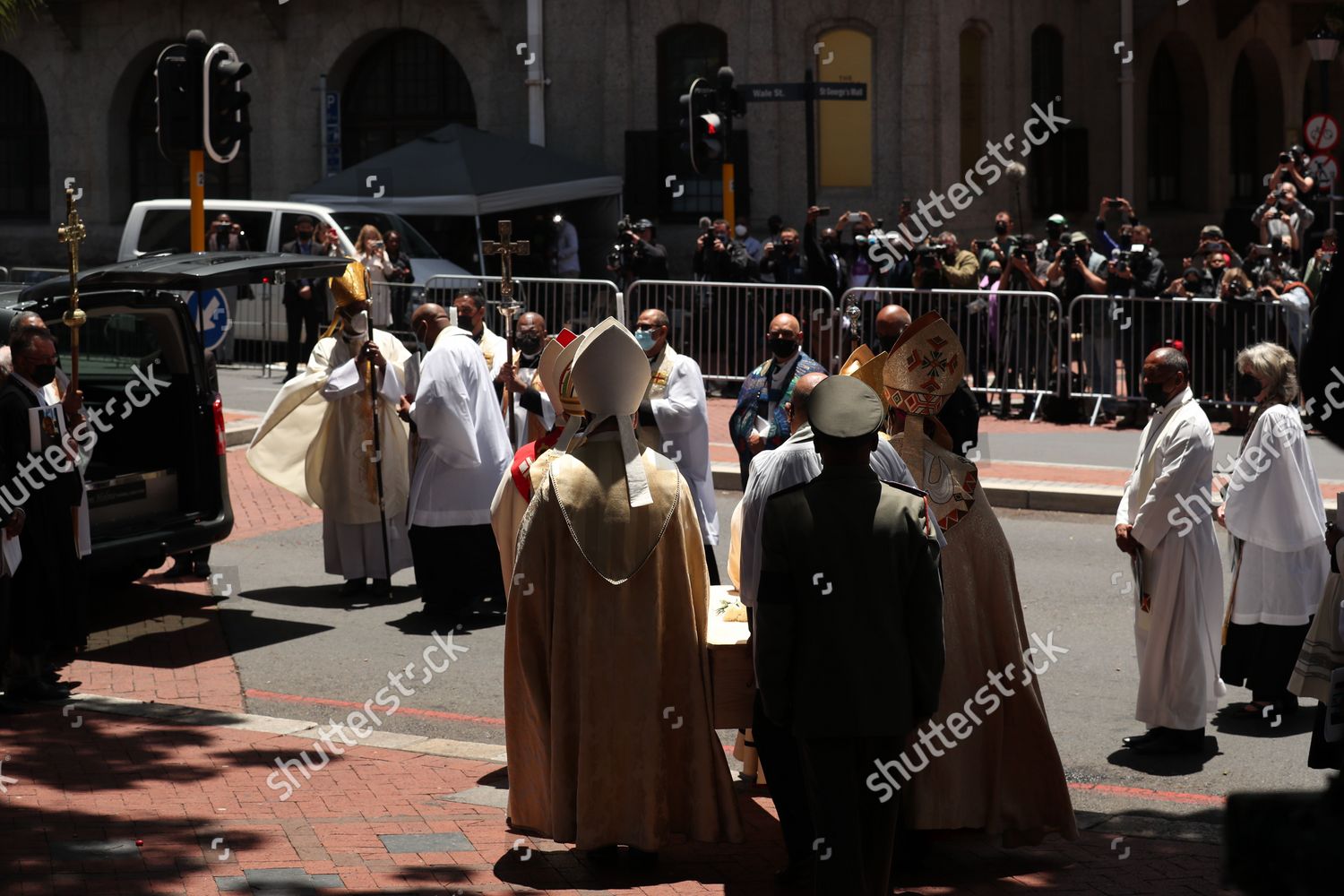 Pallbearers Carry Casket Holding Body Archbishop Editorial Stock Photo ...