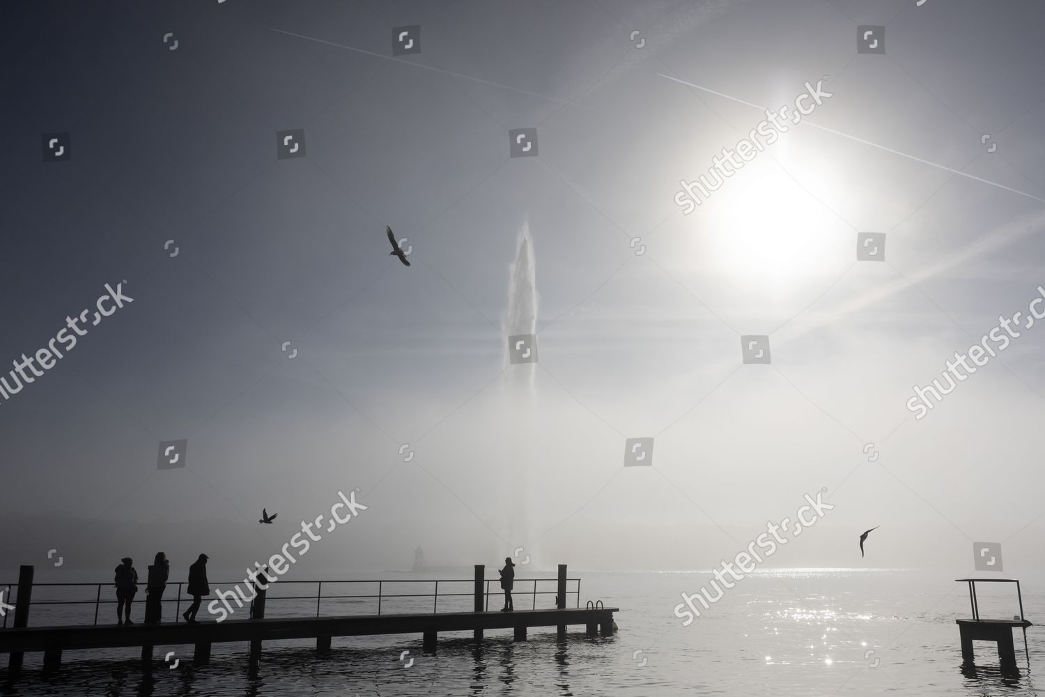 People Watch Heavy Fog Coming Off Editorial Stock Photo - Stock Image ...