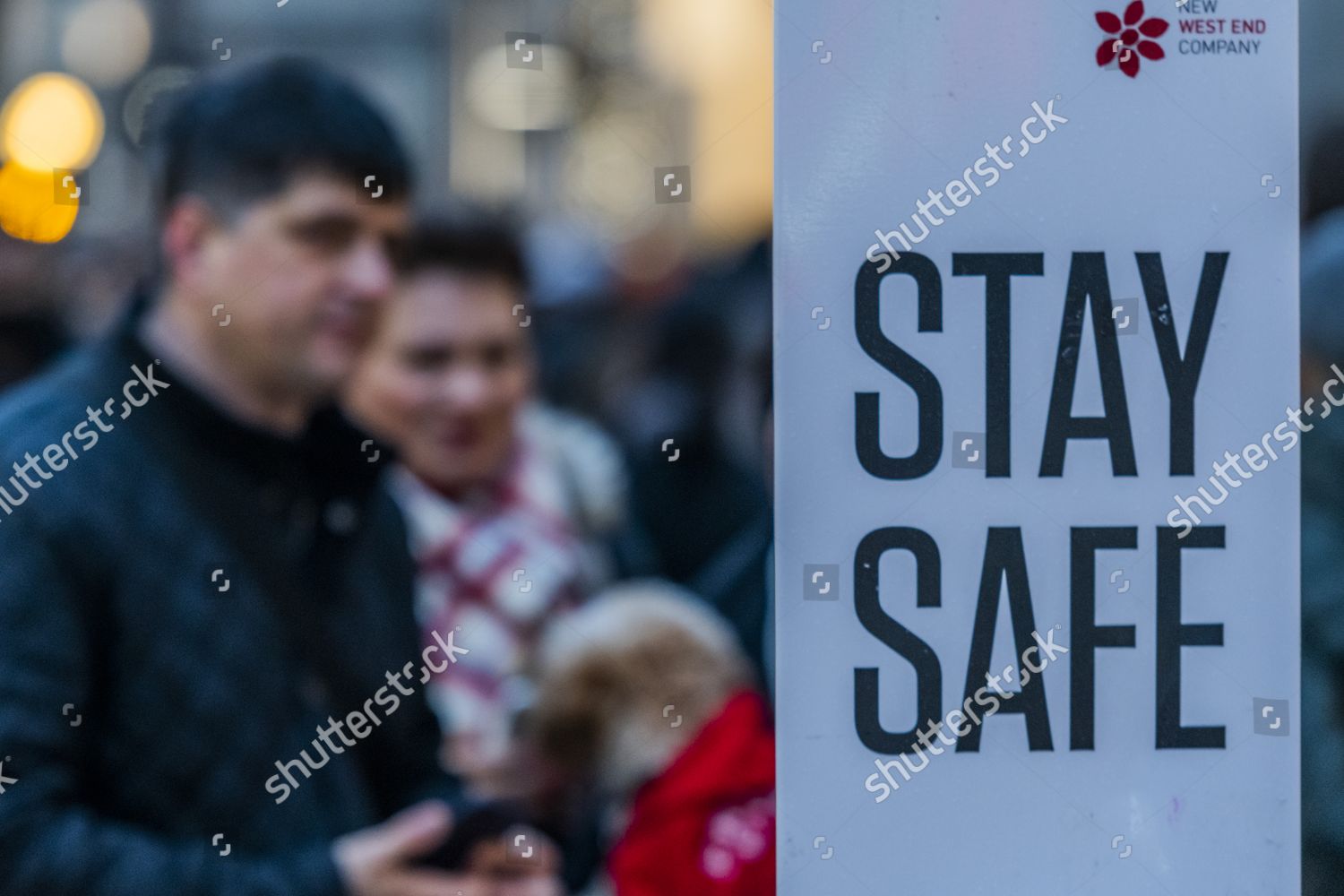 Stay Safe Signs Remind People Be Editorial Stock Photo - Stock Image ...