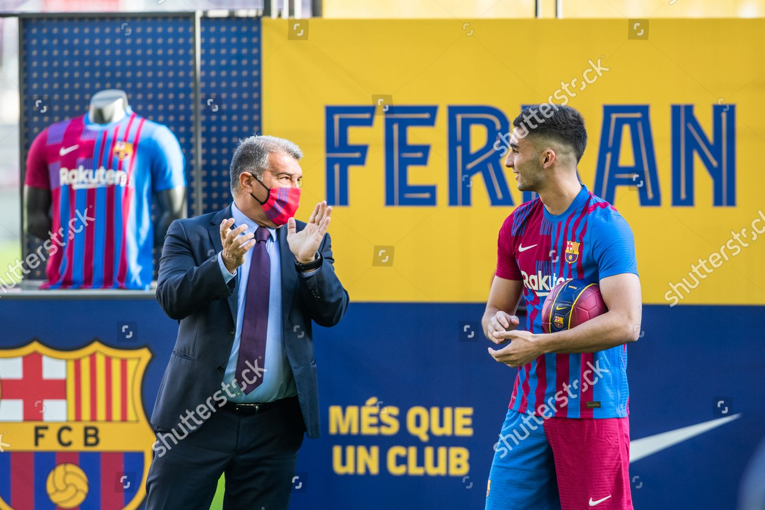 Fc Barcelona Press Conference Introduce New Editorial Stock Photo ...