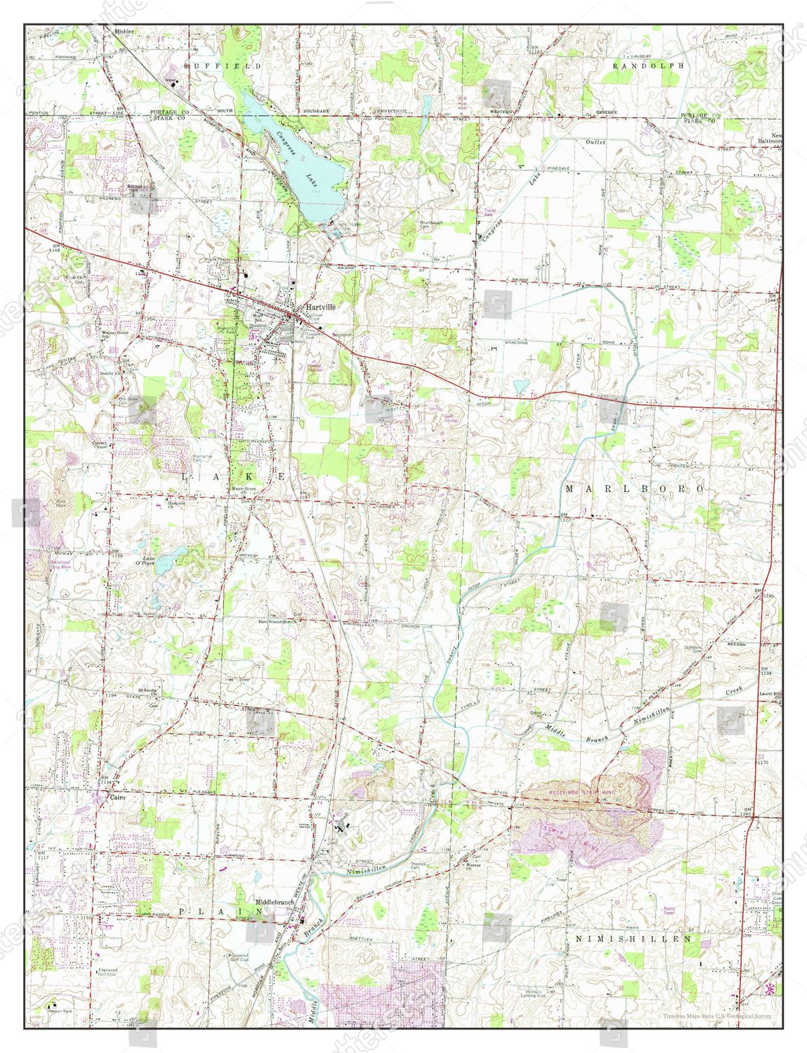 Usa Timeless Maps Hartville Ohio Map Editorial Stock Photo - Stock ...