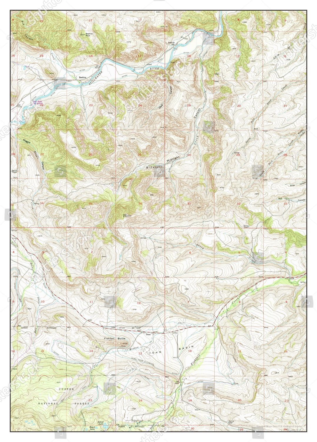 Usa Timeless Maps Beehive Montana Map Editorial Stock Photo - Stock ...