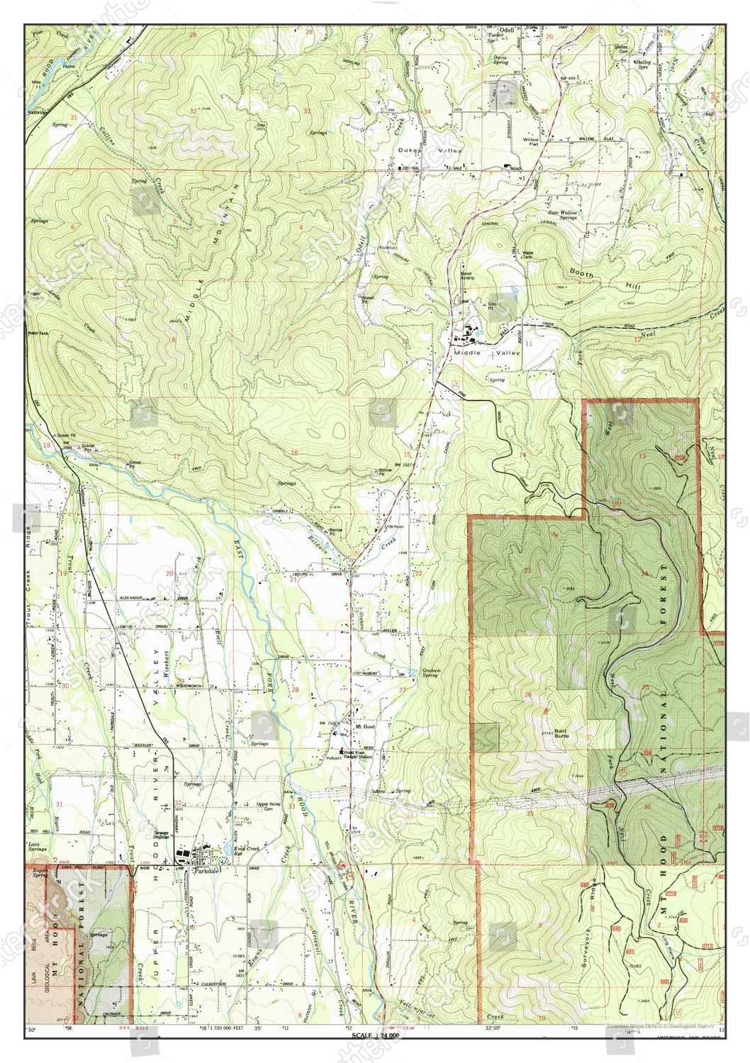 Usa Timeless Maps Parkdale Oregon Map Editorial Stock Photo - Stock ...