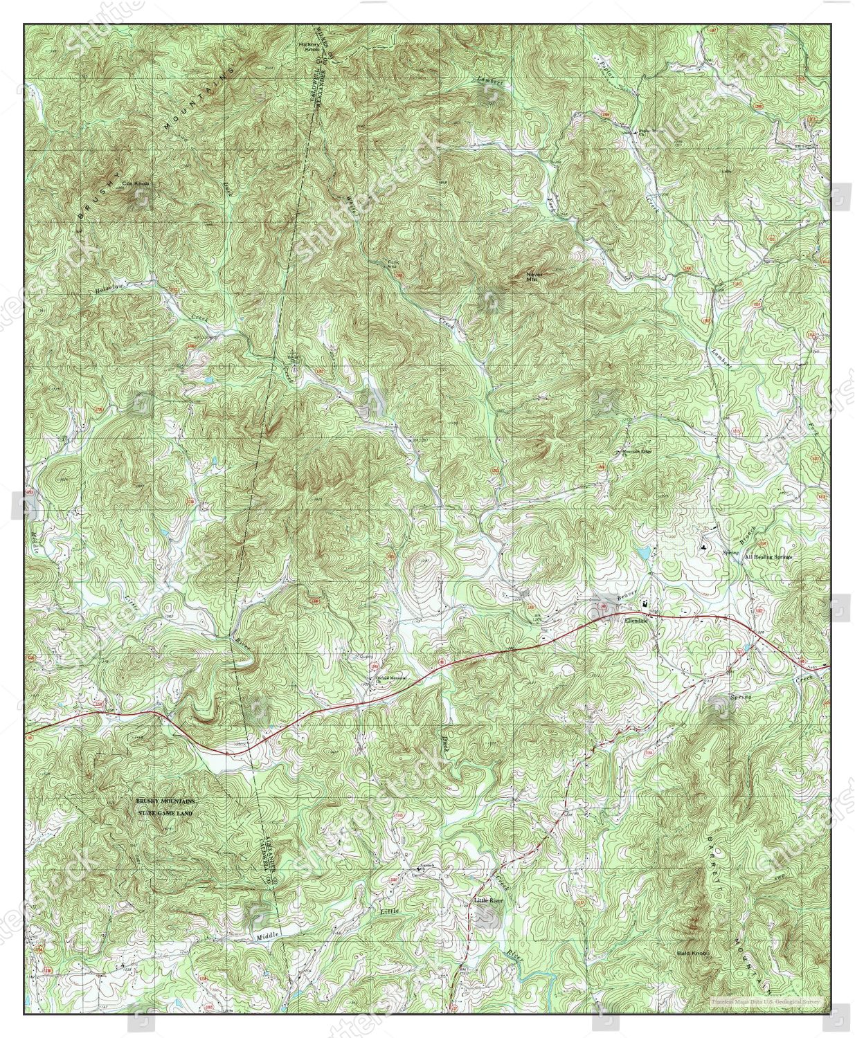 Usa Timeless Maps Ellendale North Carolina Editorial Stock Photo ...