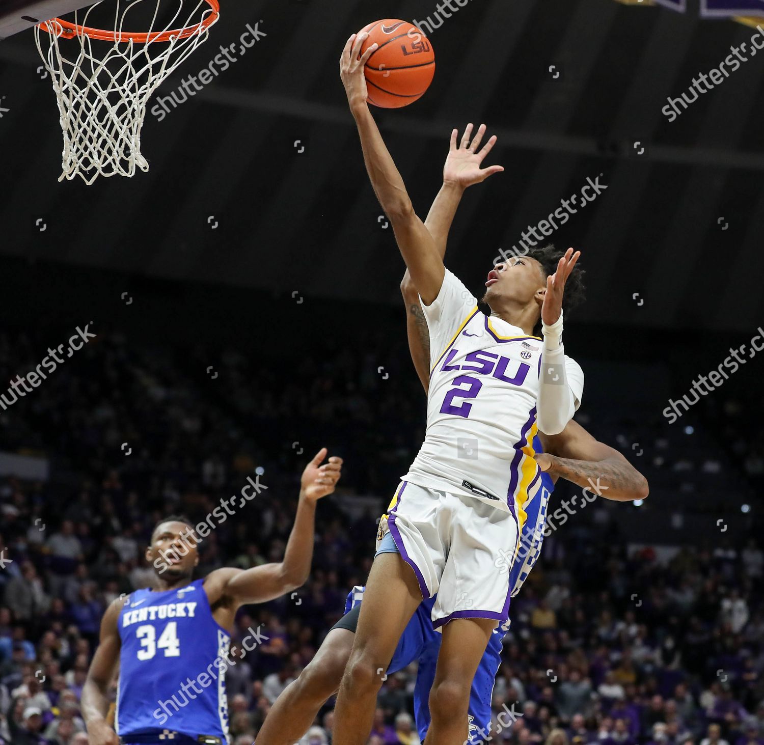 Lsus Eric Gaines 2 Tries Layup Editorial Stock Photo - Stock Image ...
