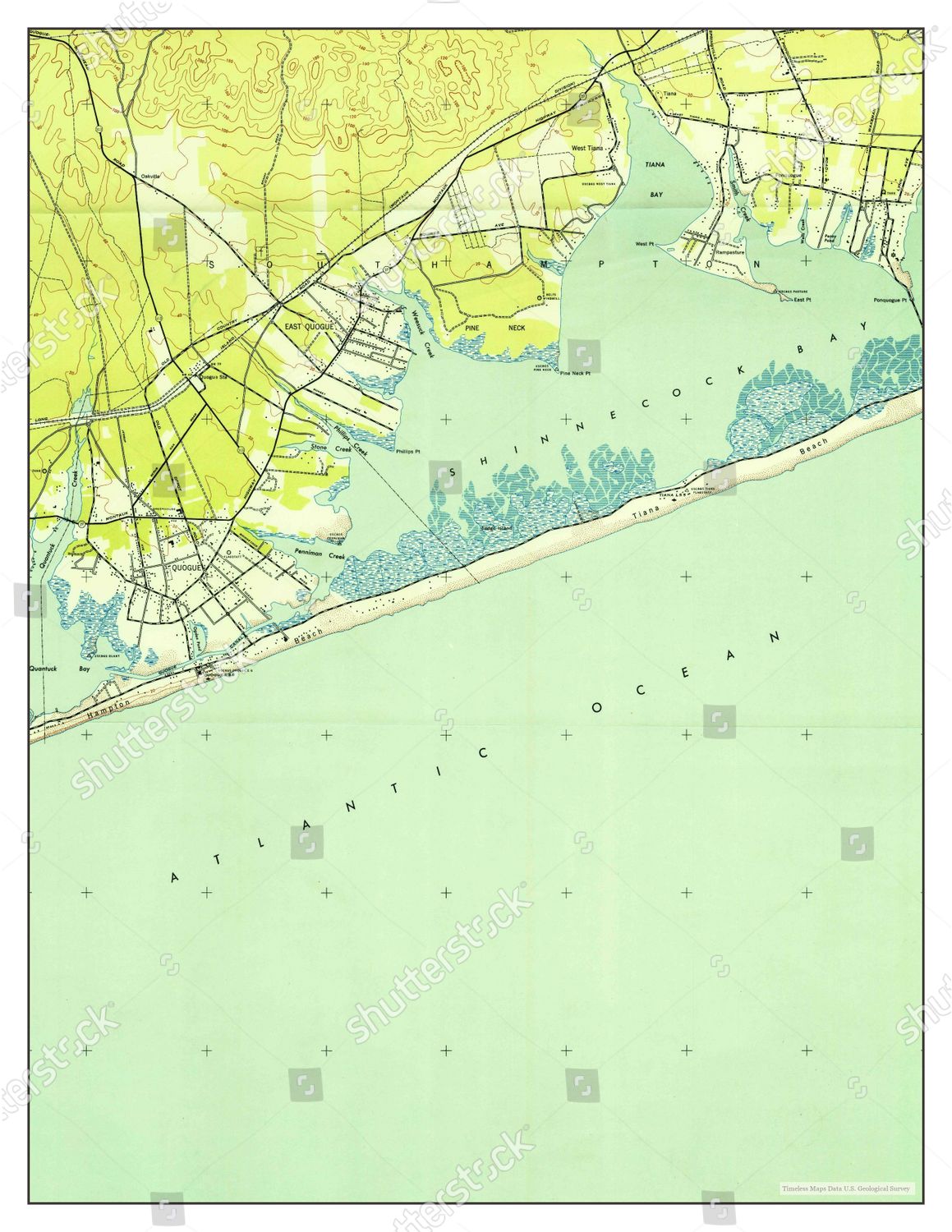 Usa Timeless Maps Quogue New York Editorial Stock Photo - Stock Image ...