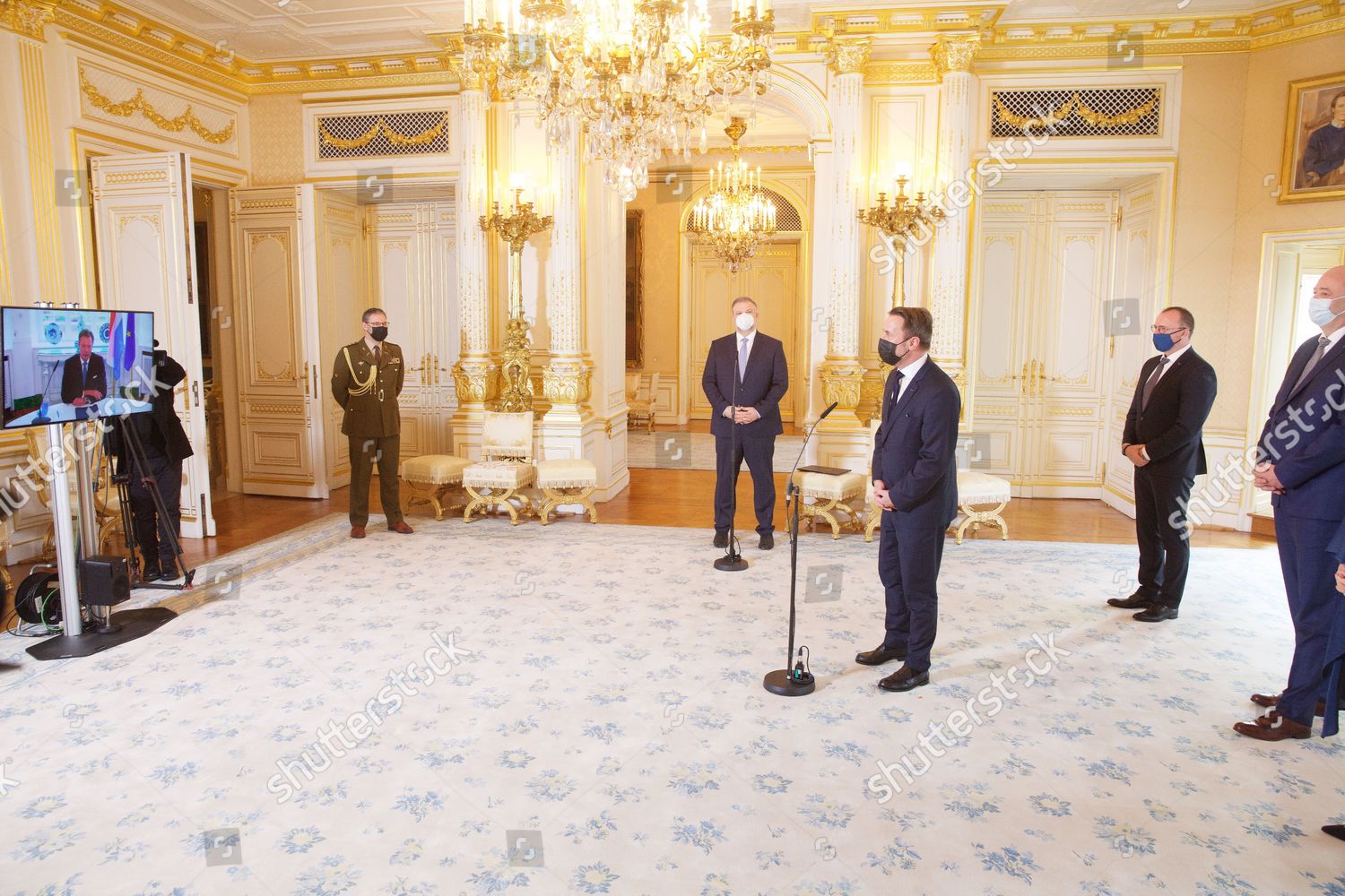 Prime Minister Xavier Bettel Speaking Hrh Editorial Stock Photo - Stock ...