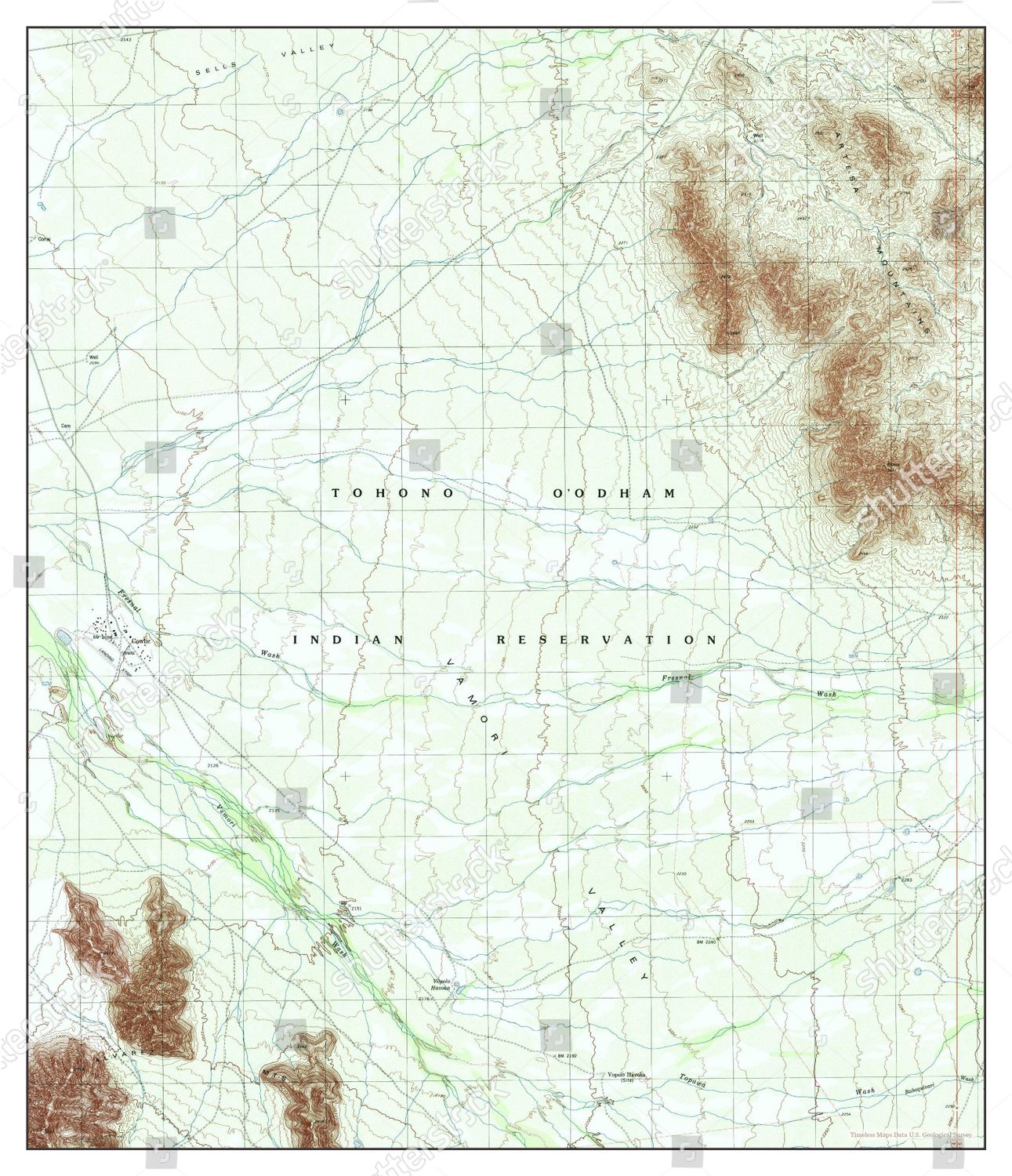 Usa Timeless Maps Cowlic Arizona Map Editorial Stock Photo - Stock ...