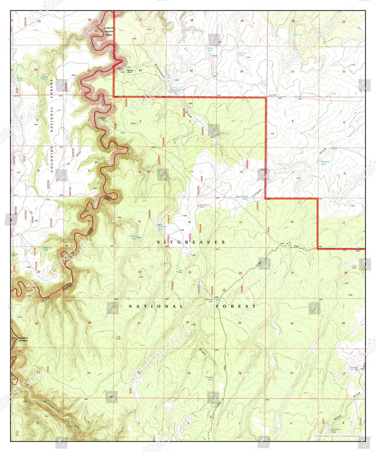 Usa Timeless Maps Hamilton Crossing Arizona Editorial Stock Photo ...
