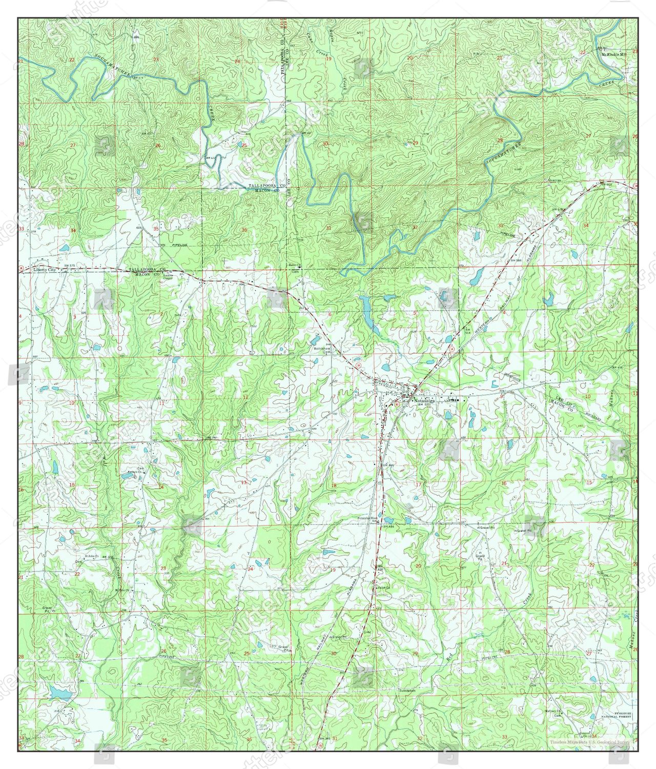 Usa Timeless Maps Notasulga Alabama Map Editorial Stock Photo - Stock ...