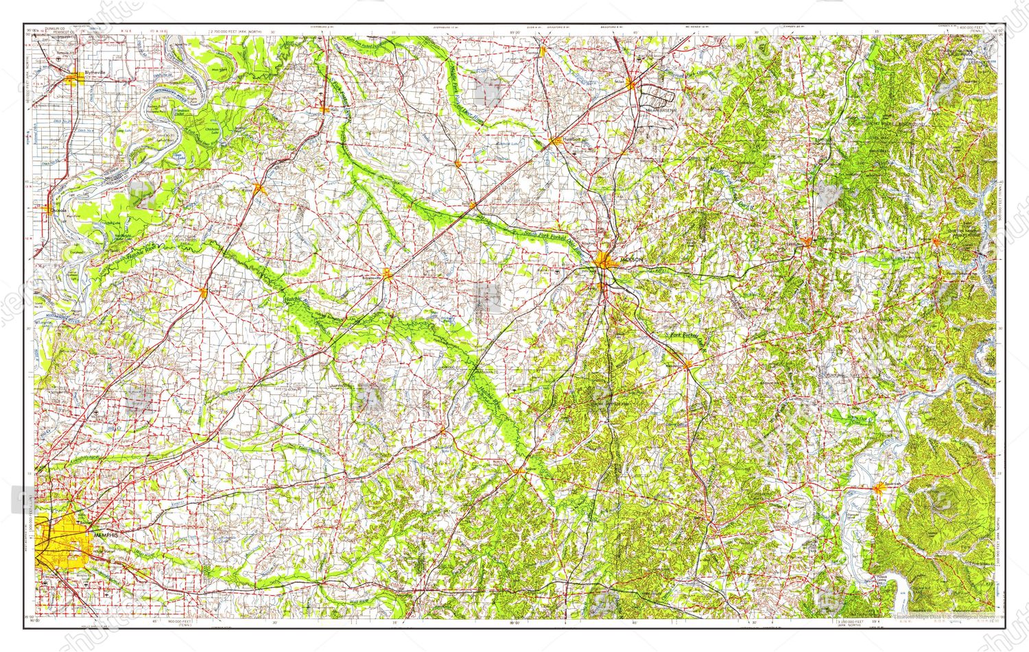 Usa Timeless Maps Blytheville Arkansas Map Editorial Stock Photo ...