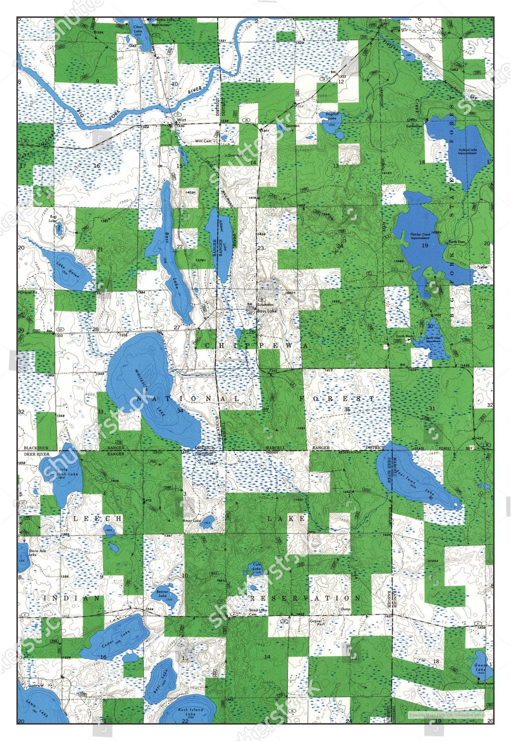 Usa Timeless Maps Wirt Minnesota Map Editorial Stock Photo - Stock ...