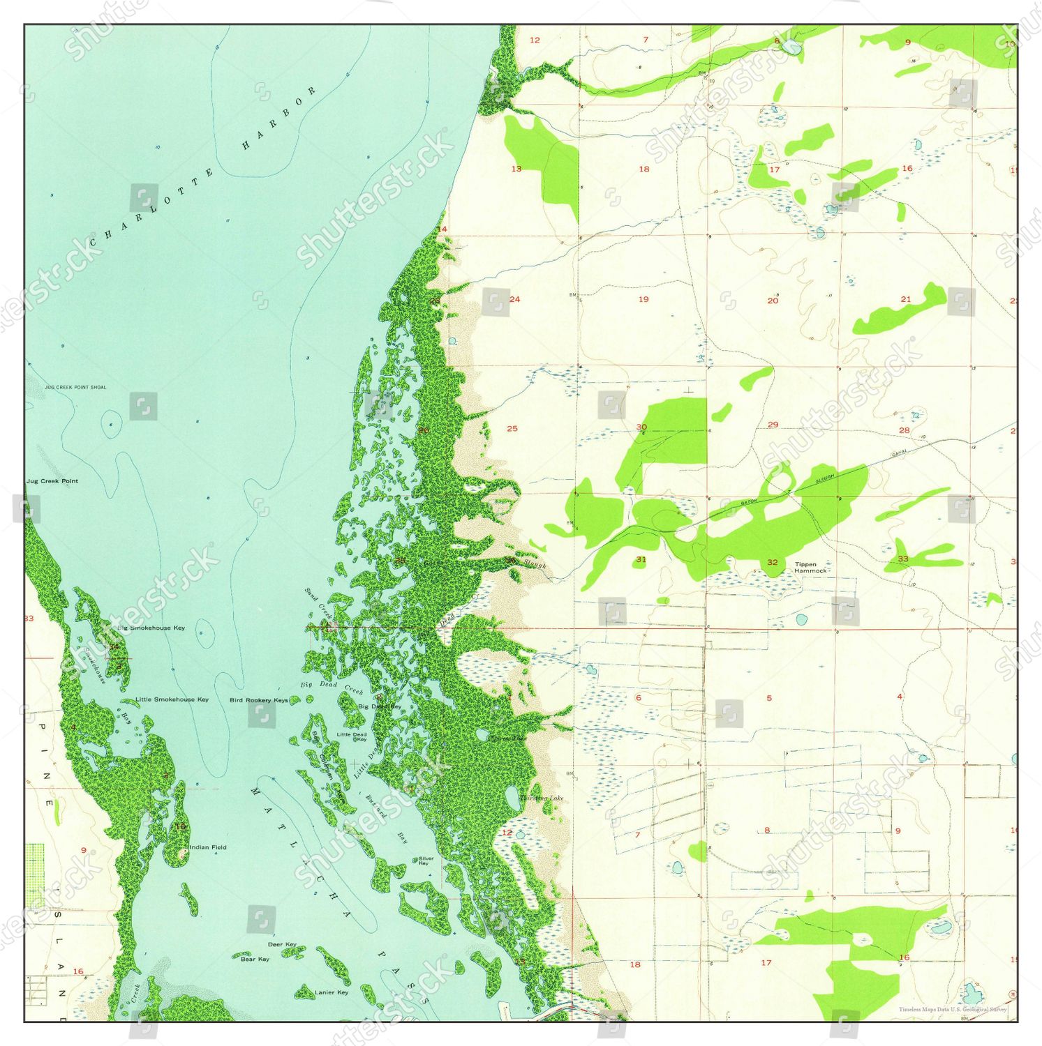 Usa Timeless Maps Matlacha Florida Map Editorial Stock Photo - Stock ...