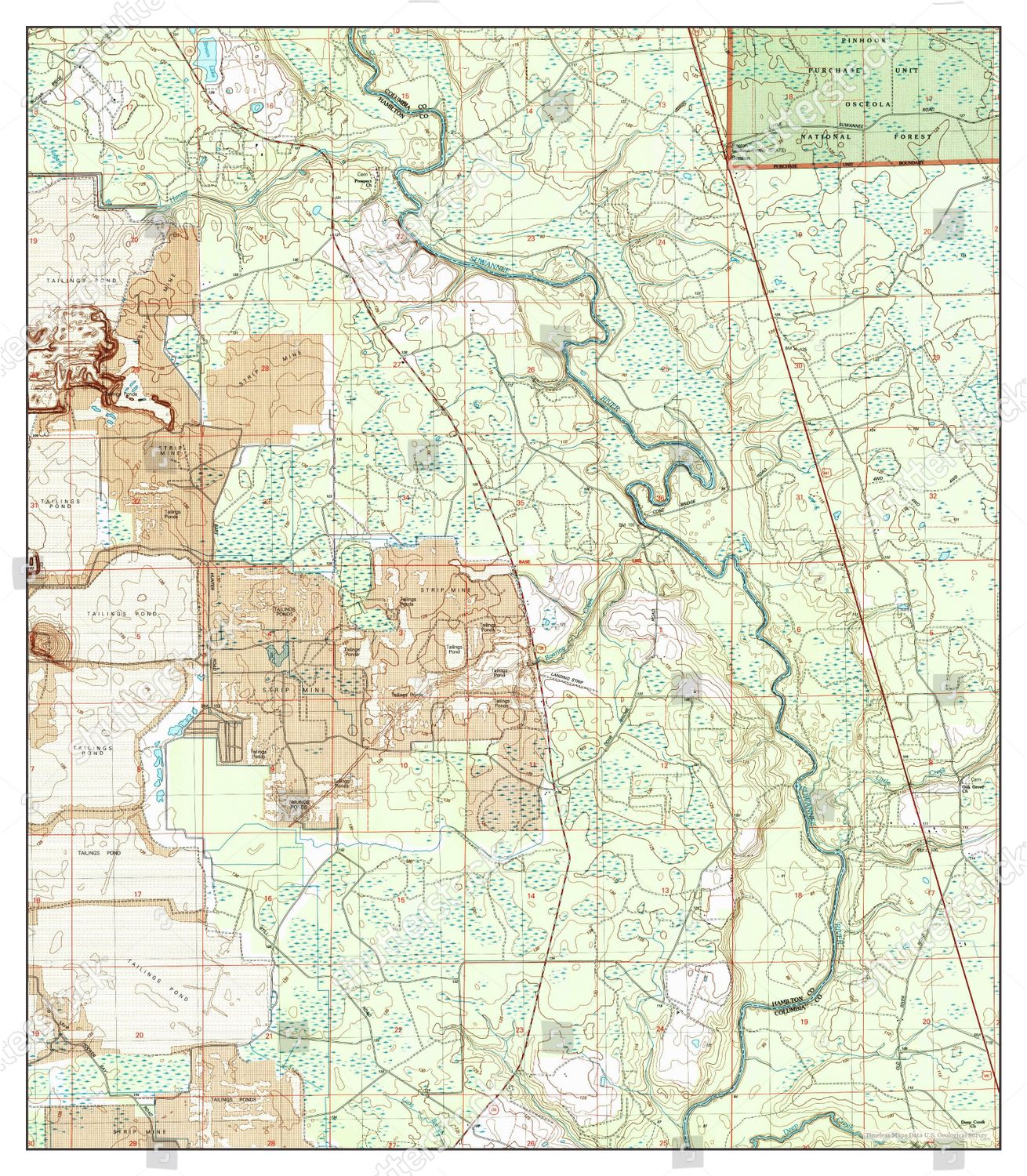 Usa Timeless Maps Benton Florida Map Editorial Stock Photo - Stock ...