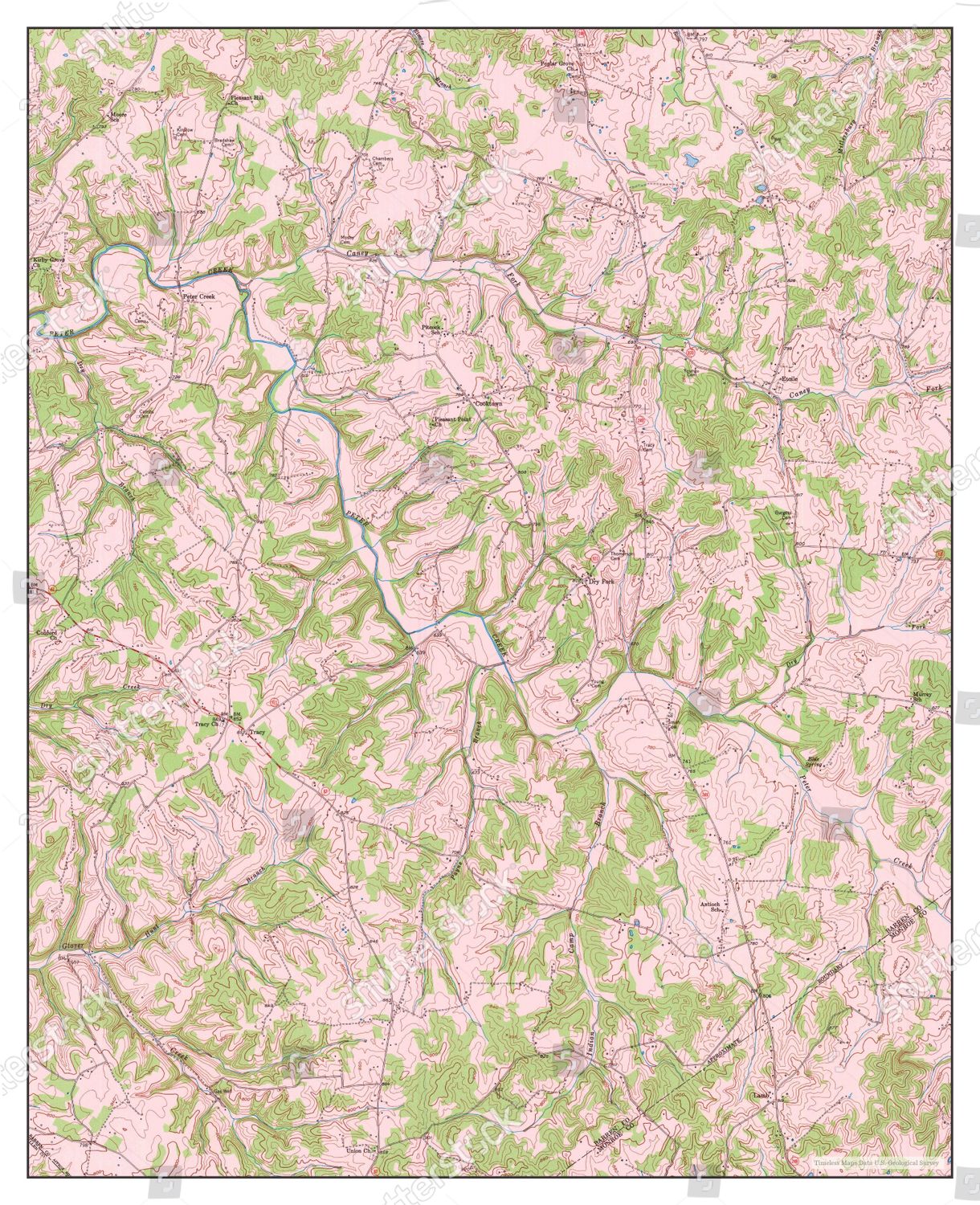 Usa Timeless Maps Tracy Kentucky Map Editorial Stock Photo - Stock ...