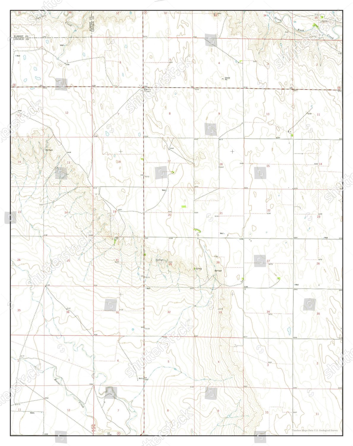 Usa Timeless Maps Punkin Center Colorado Editorial Stock Photo - Stock ...