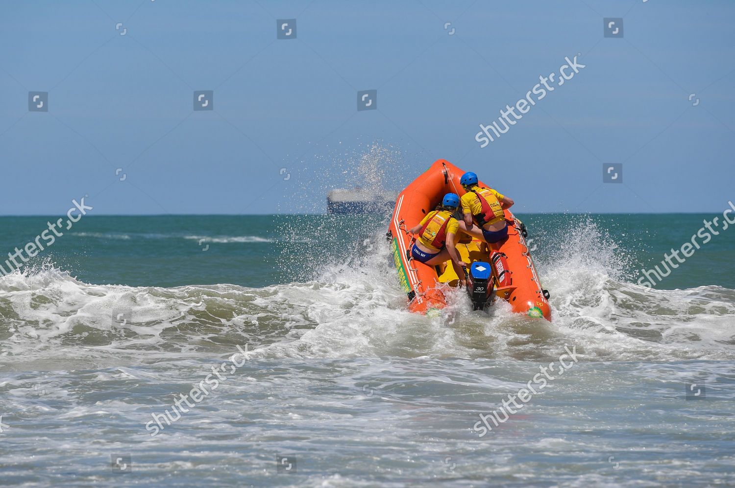 Surfing Lifeguards Patrol Around Surfing Zone Editorial Stock Photo ...