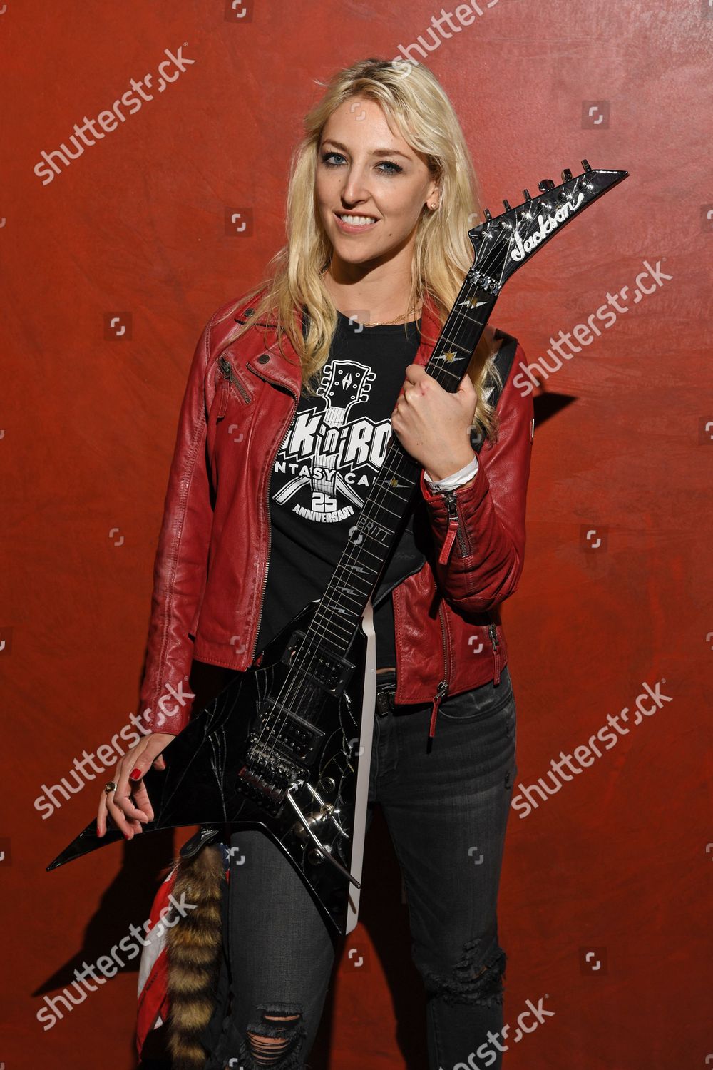 Britt Lightning Vixen Poses Portrait During Editorial Stock Photo ...