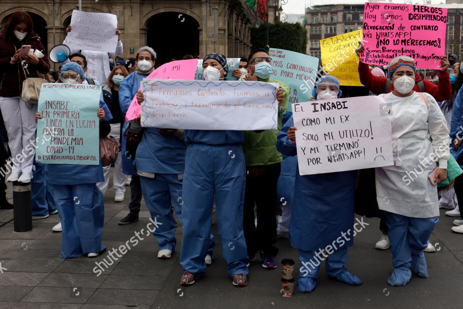 Health Workers Take Part During Demonstration Editorial Stock Photo ...