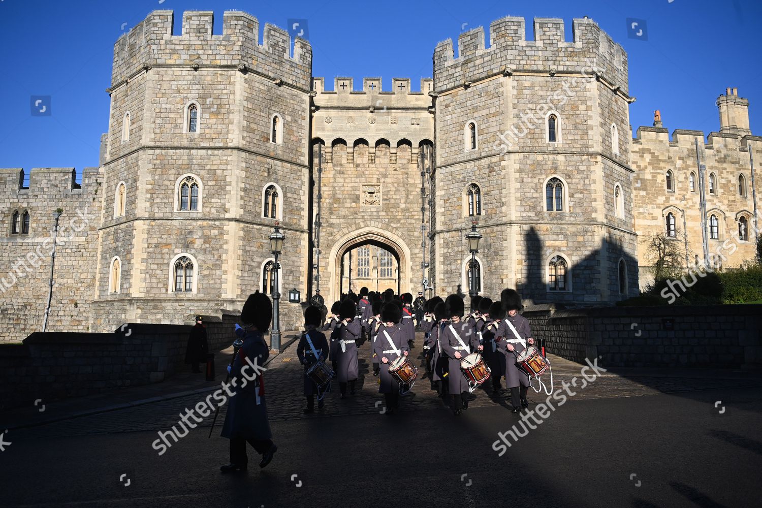 Grenadier Guards Depart Windsor Castle Windsor Editorial Stock Photo ...