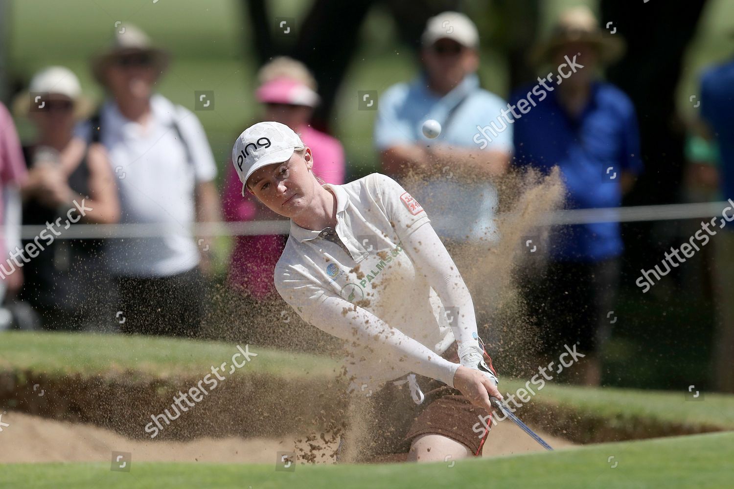 Golfer Karis Davidson Plays Shot During Editorial Stock Photo - Stock ...