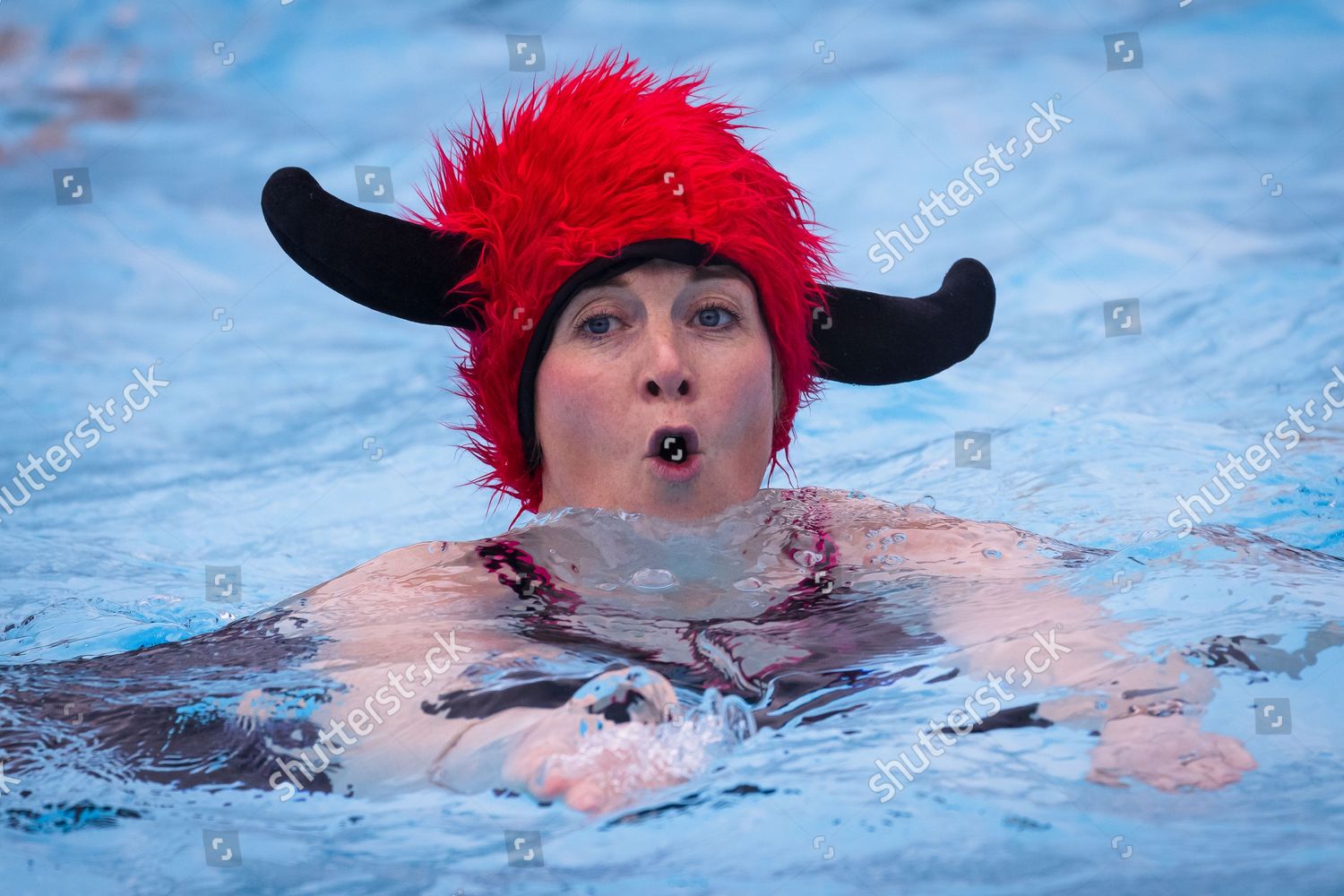 Swimmer Wearing Fancy Dress Swims Crisis Editorial Stock Photo - Stock ...