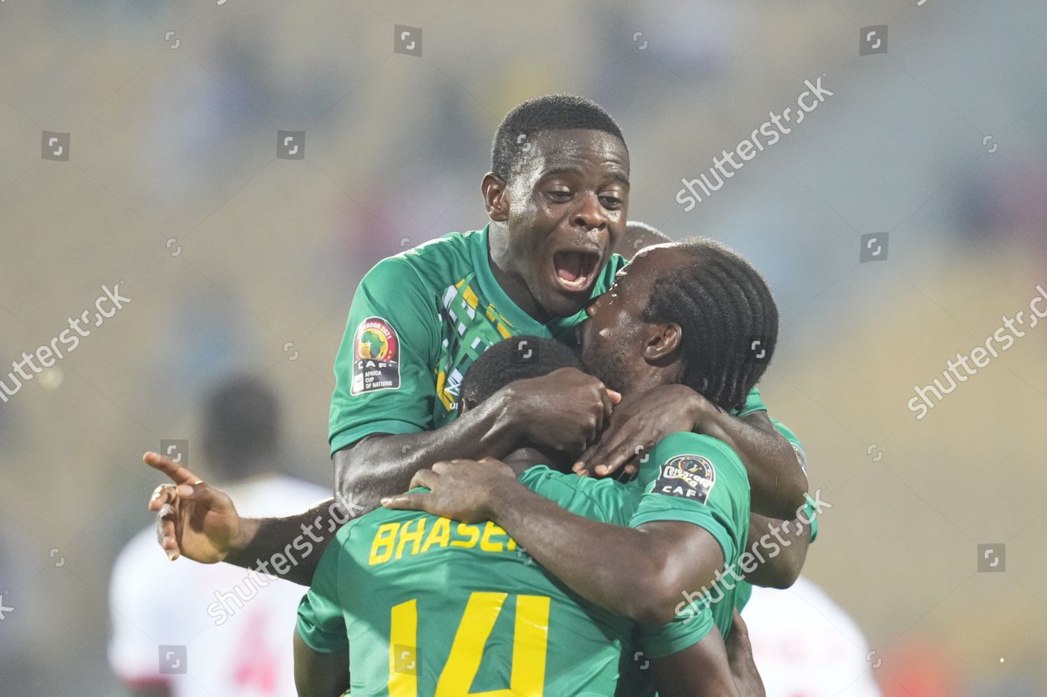 Onismor Bhasera Zimbabwe Celebrating Victory During Editorial Stock ...