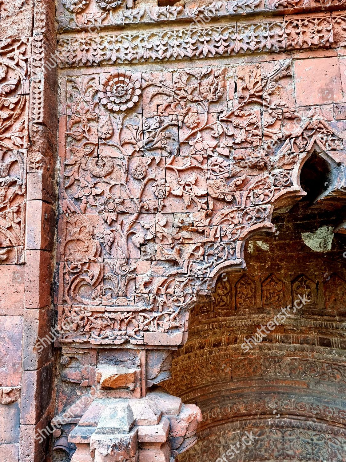 Remnants Different Terracotta Brick Mosques Built Editorial Stock Photo ...