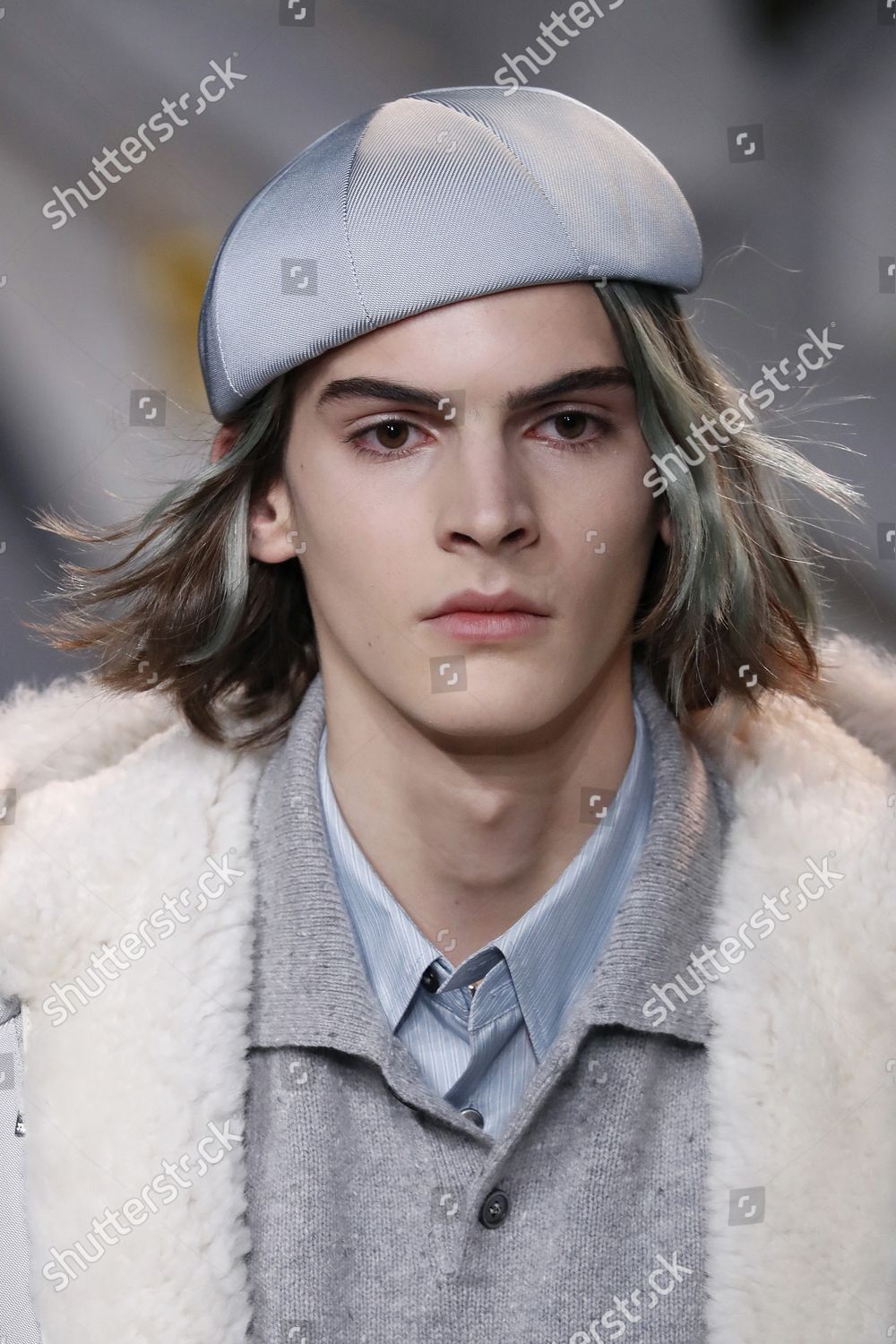 Model On Catwalk Hat Detail Editorial Stock Photo - Stock Image ...