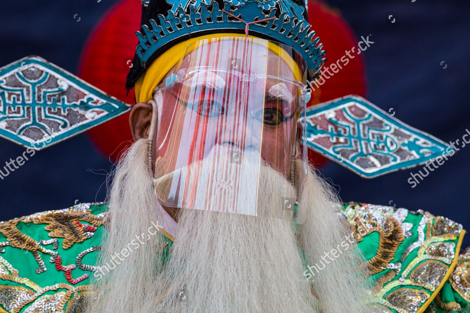 Traditional Chinese Opera Wearing Face Shield Editorial Stock Photo ...