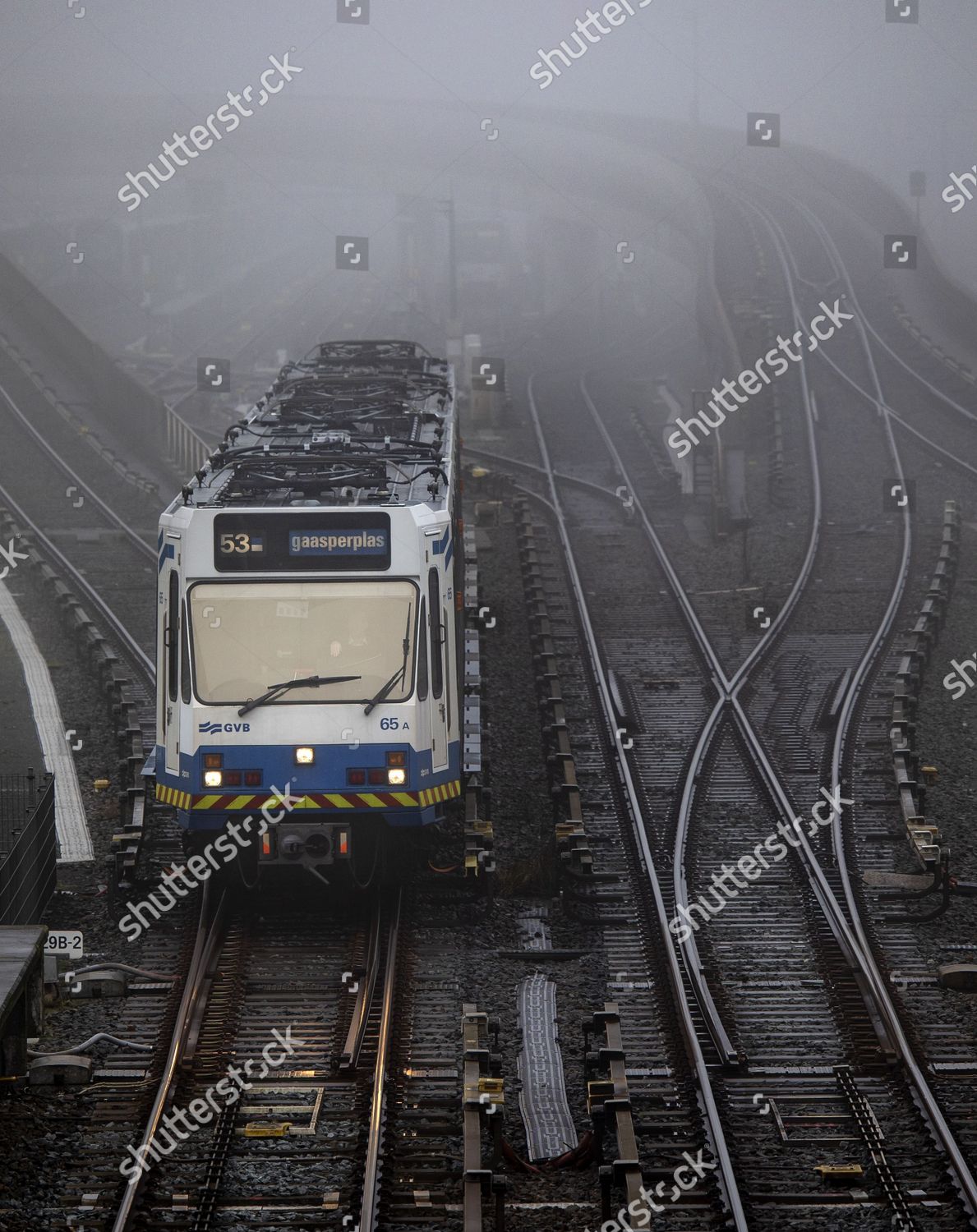 Metro M53 Towards Gaasperplas Dense Fog Editorial Stock Photo - Stock ...