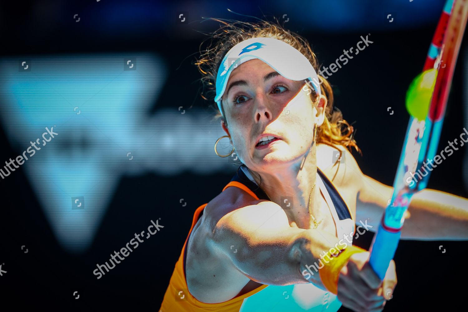 French Alize Cornet Pictured Action During Editorial Stock Photo ...
