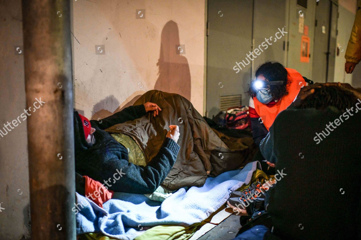 Volunteers Meet Speak Homeless People During Editorial Stock Photo ...
