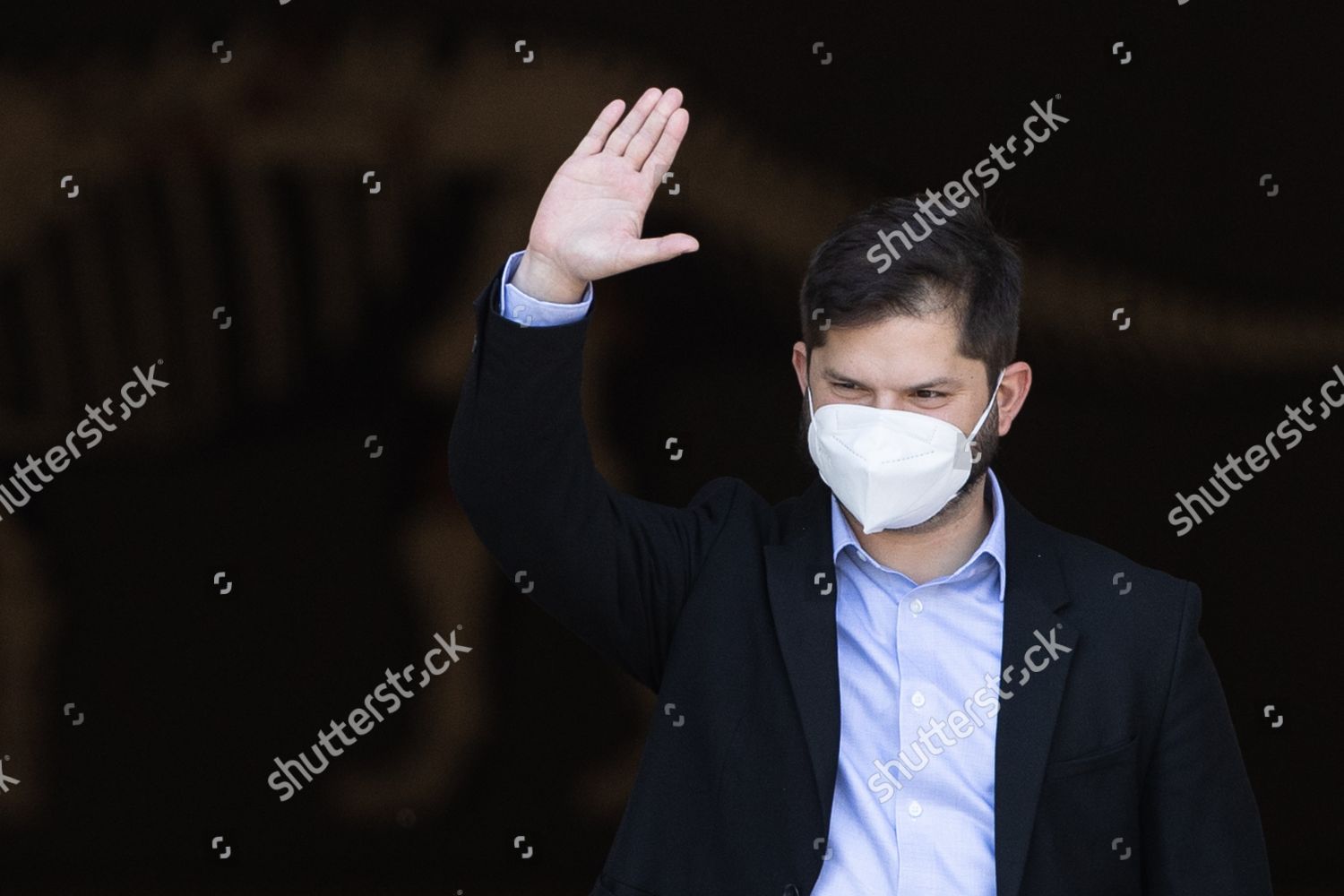 Presidentelect Chile Gabriel Boric Arrives Official Editorial Stock ...