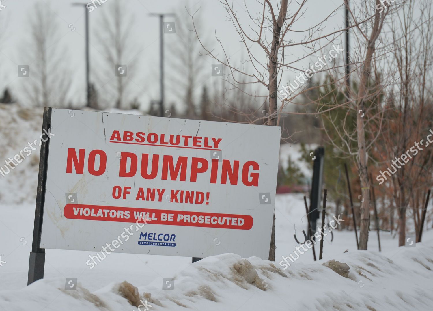 Warning Board Words No Dumping Seen Editorial Stock Photo - Stock Image ...