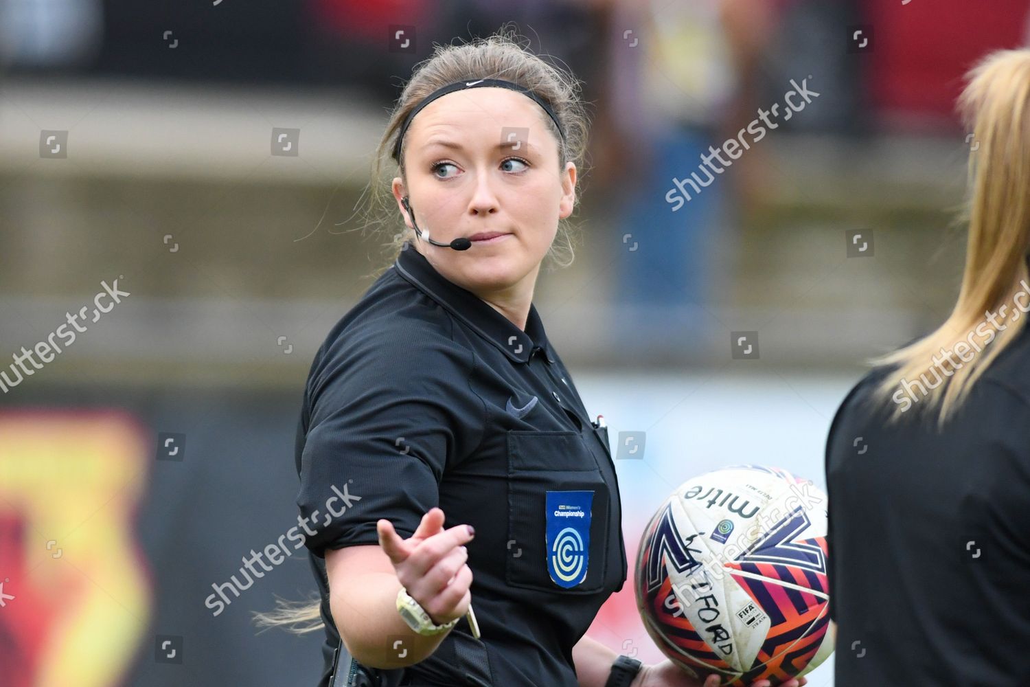 Referee Chloe Ann Anderson During Fa Editorial Stock Photo - Stock ...