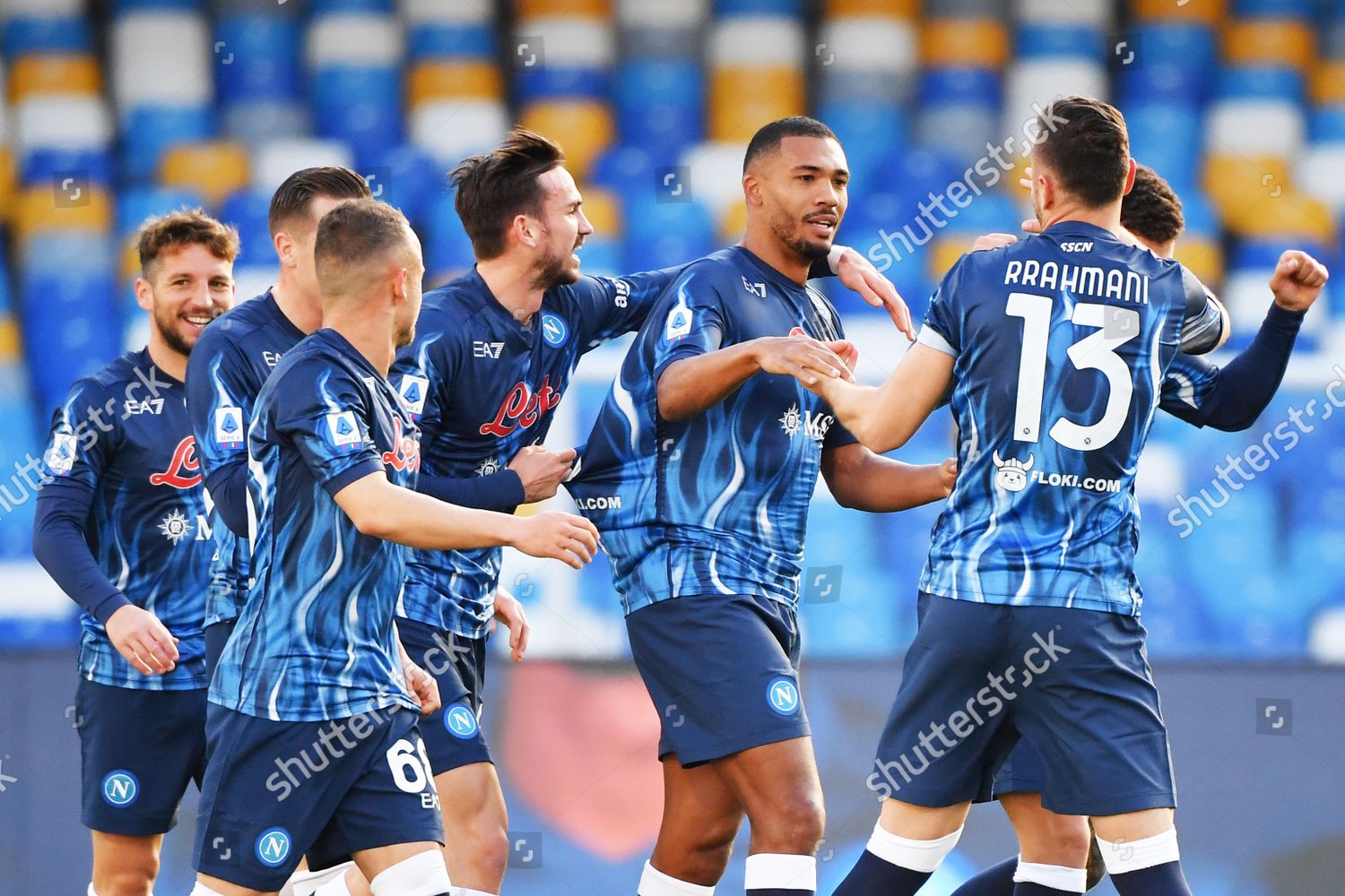 Napolis Defender Juan Jesus Celebrates Teammates Editorial Stock Photo ...