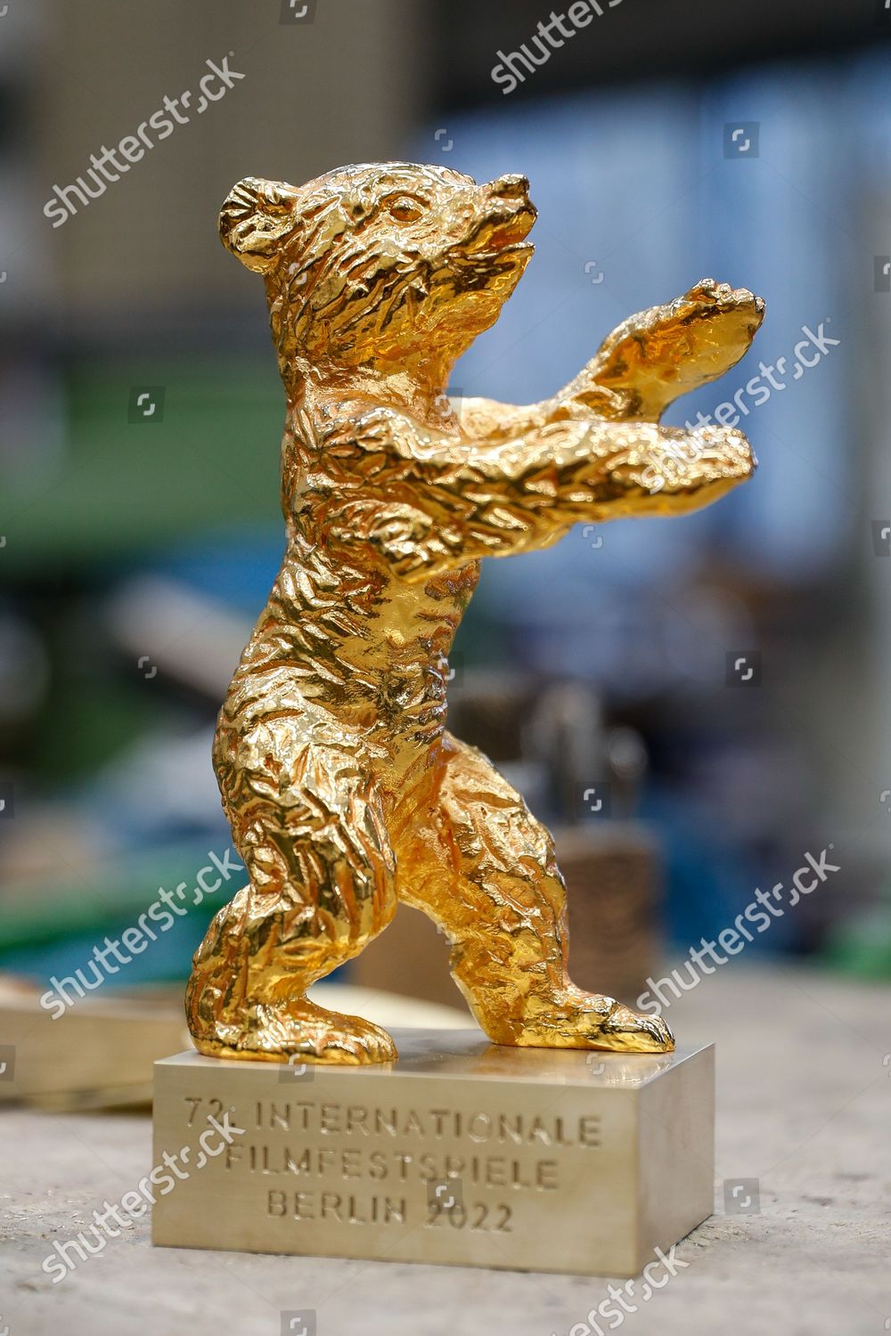 Finished Berlinale Bear Trophy 72nd Berlin Editorial Stock Photo ...