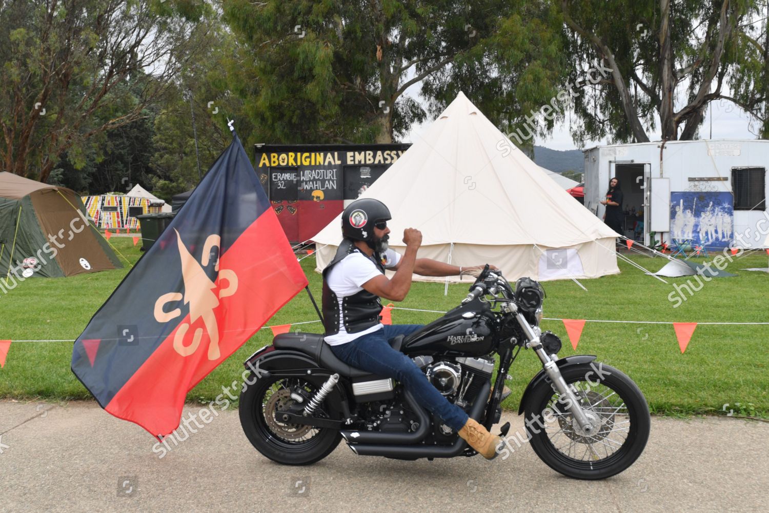 Indigenous Bikers Ride Past Old Parliament Editorial Stock Photo ...