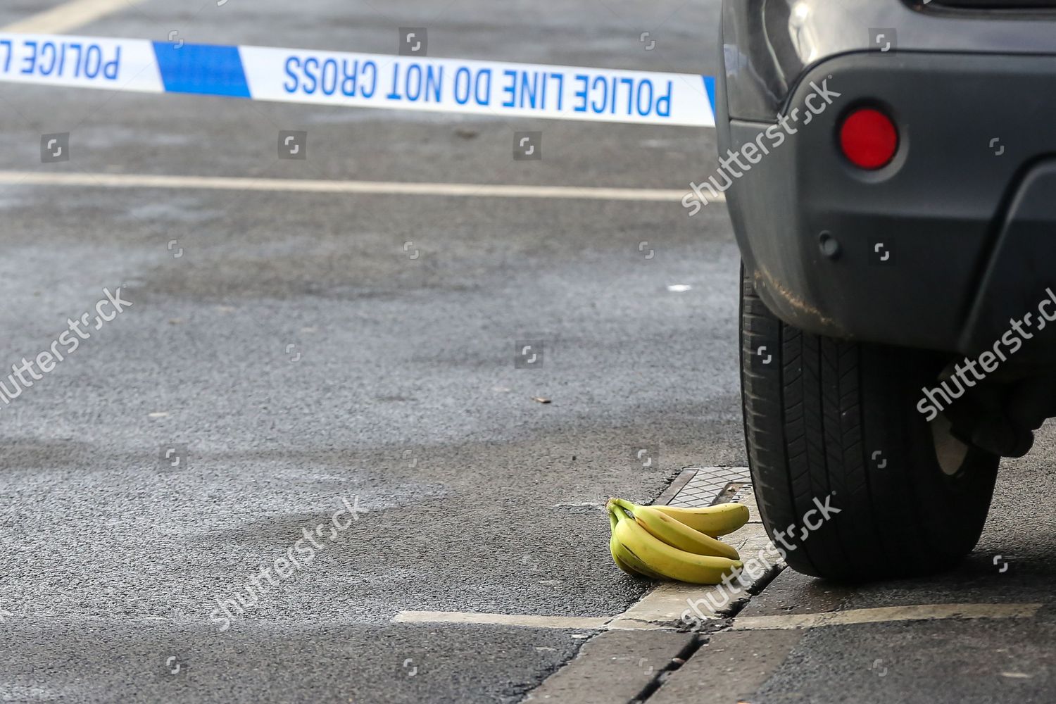 Bunch Bananas Near Stabbing Sainsburys Carpark Editorial Stock Photo ...