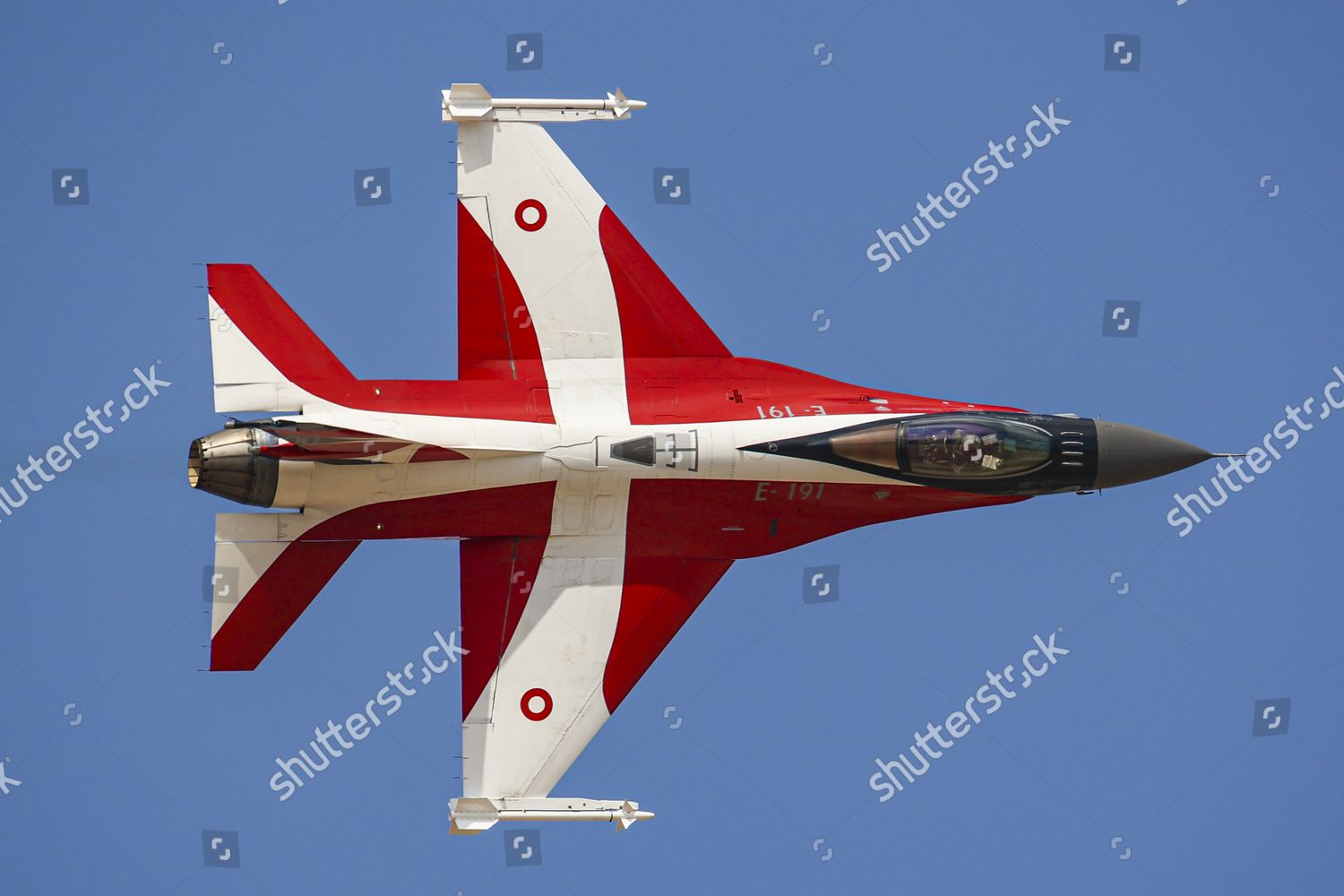 Iconic Red Solo F16 Flag Denmark Editorial Stock Photo - Stock Image ...